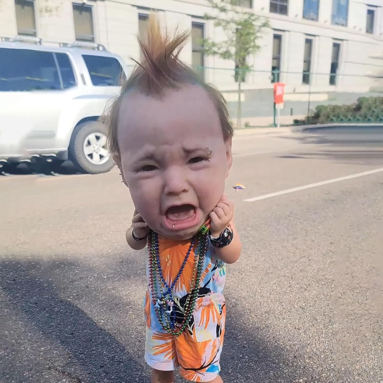 Creepy and Hilarious Latex Head Masks, Crying Baby Mask, Crying Punk ...