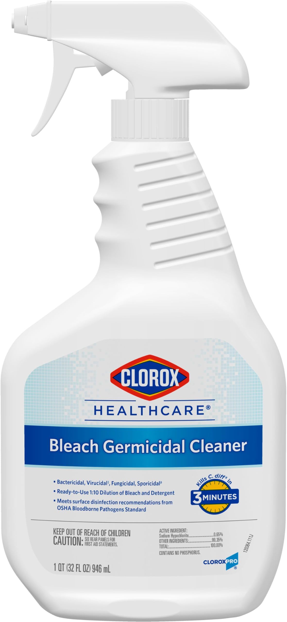 Amazon.com: Clean-Up Disinfectant Cleaner with Bleach, 32oz Smart Tube ...