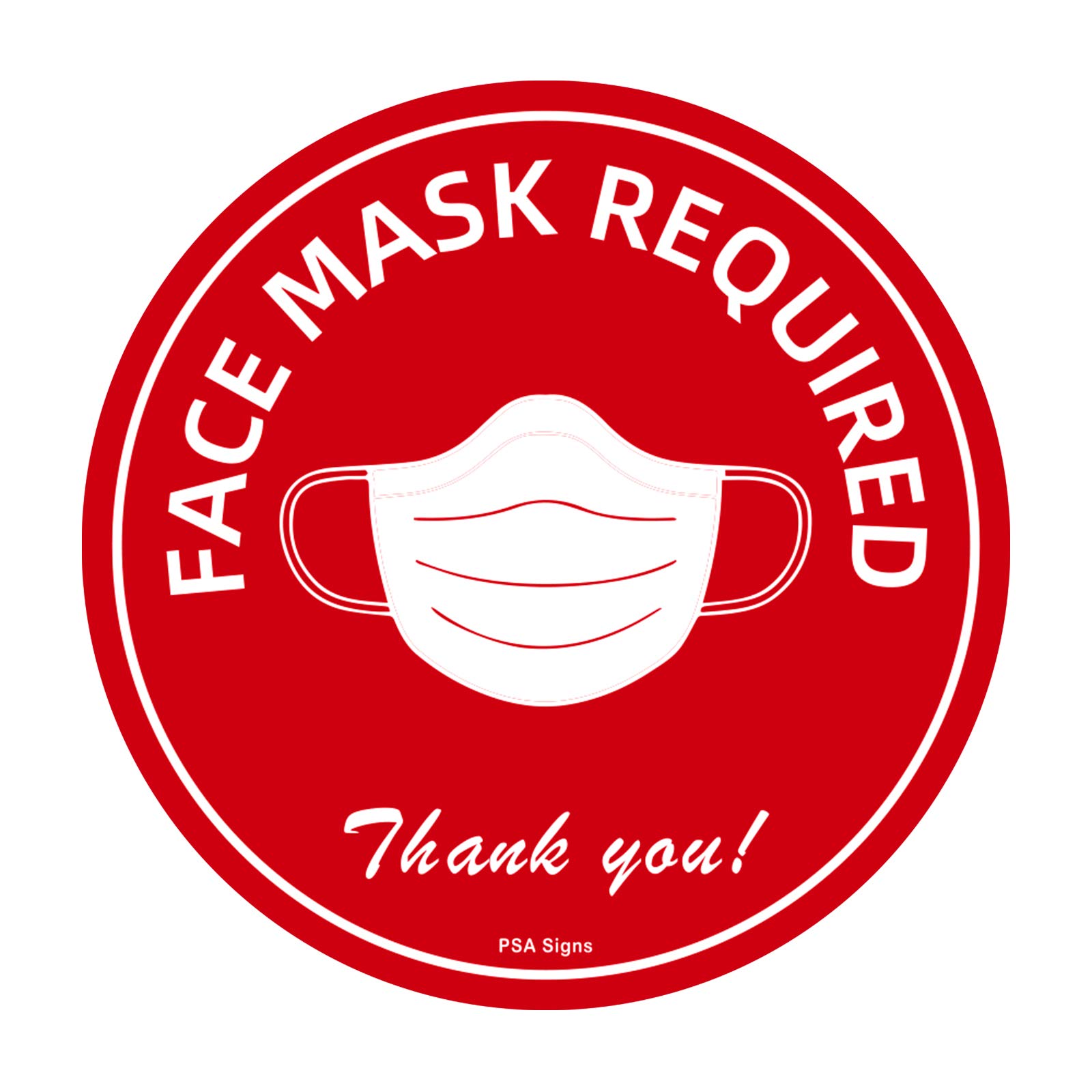 Psa Social Distancing Face Mask Required Sign Pack Of 10 | Desertcart GB