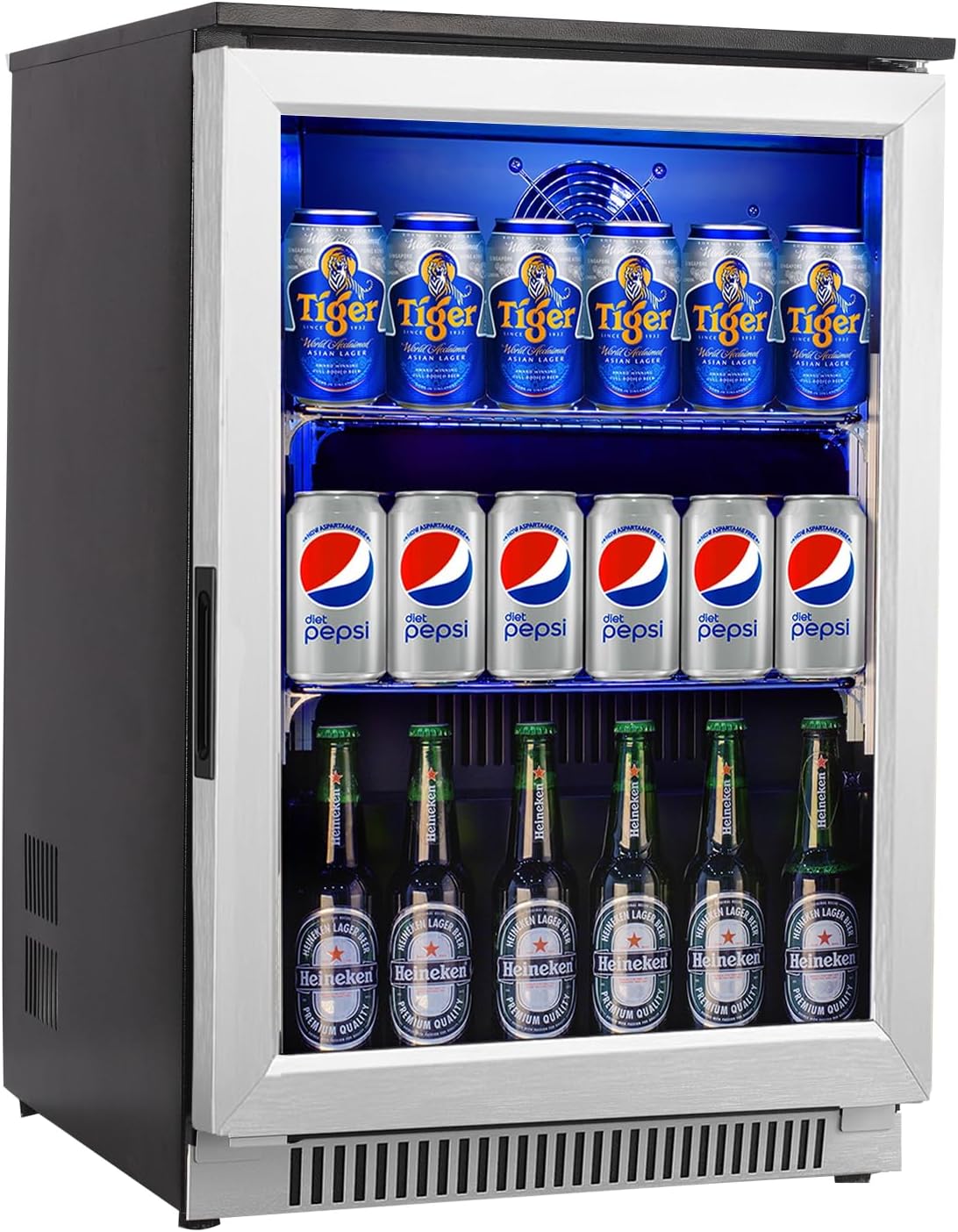 Weili Réfrigérateur à Boissons/à Bières avec porte en verre, éclairage ...