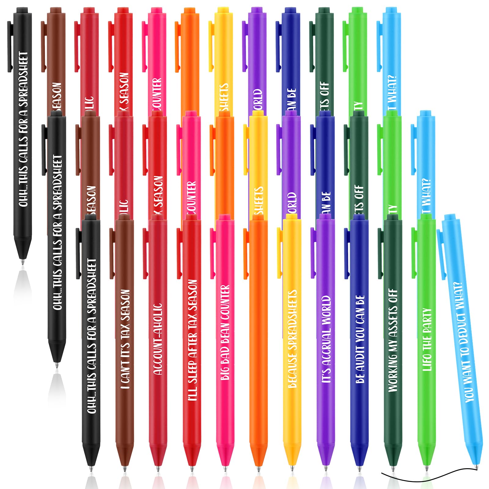 Amazon.com : Affrolling 36 Pcs Funny Accountant Pens Accountant ...