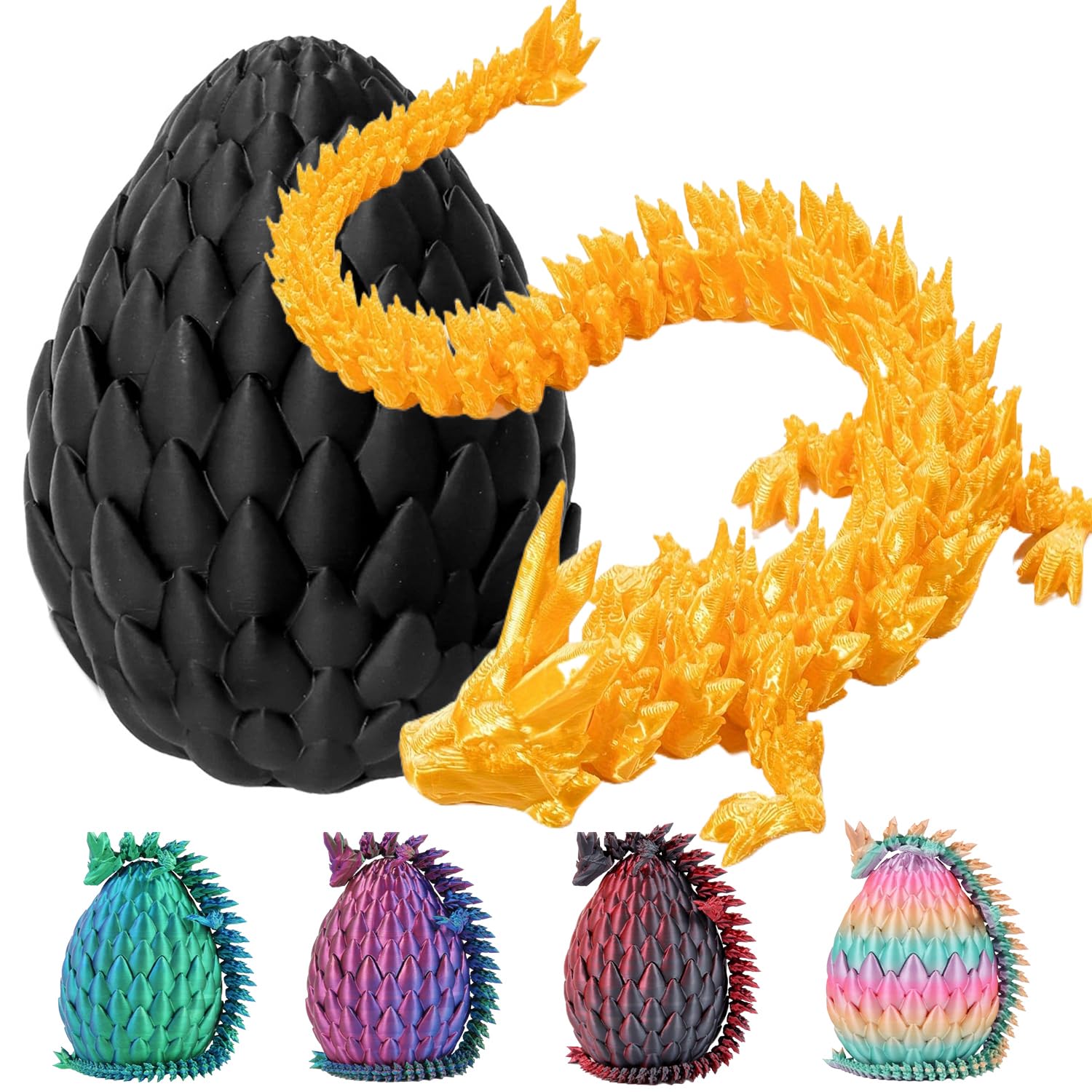 Amazon.com: Generic 3D Printed Dragon,Dragon Eggs with Dragon Inside ...
