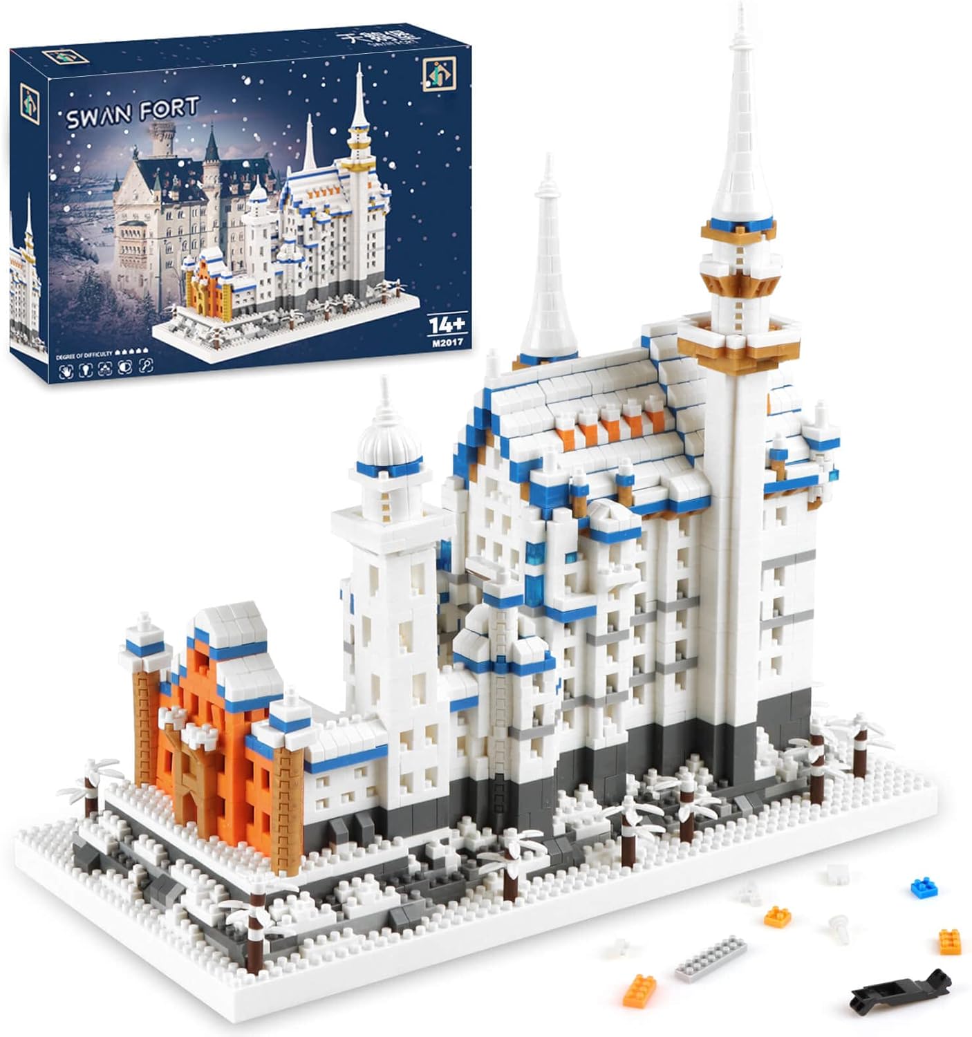 Amazon.com: Vziimo Germany Swan Stone Castle Micro Building Blocks Set, Famous World ...
