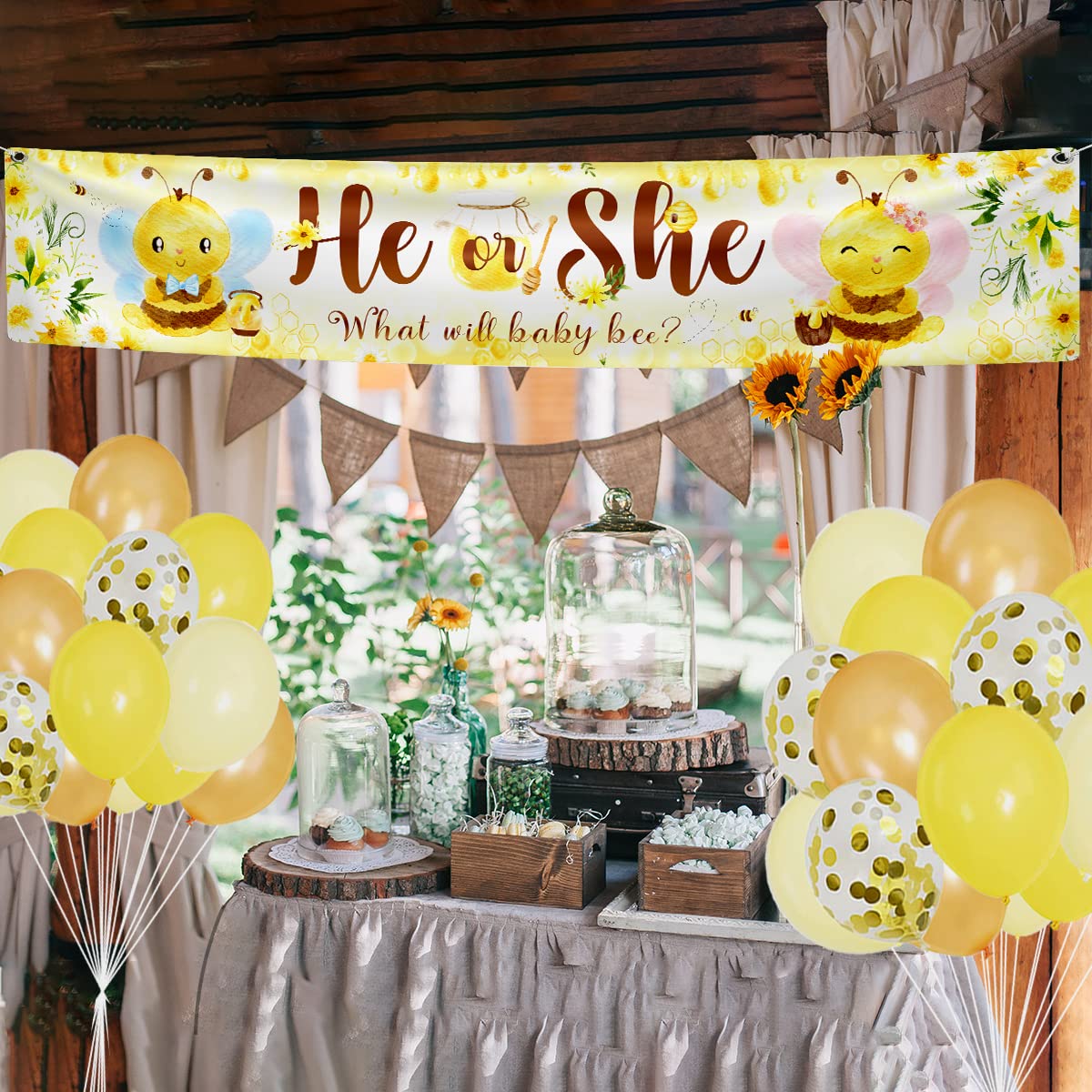 Snapklik.com : Bee Themed Gender Reveal Decorations What Will Baby Bee ...