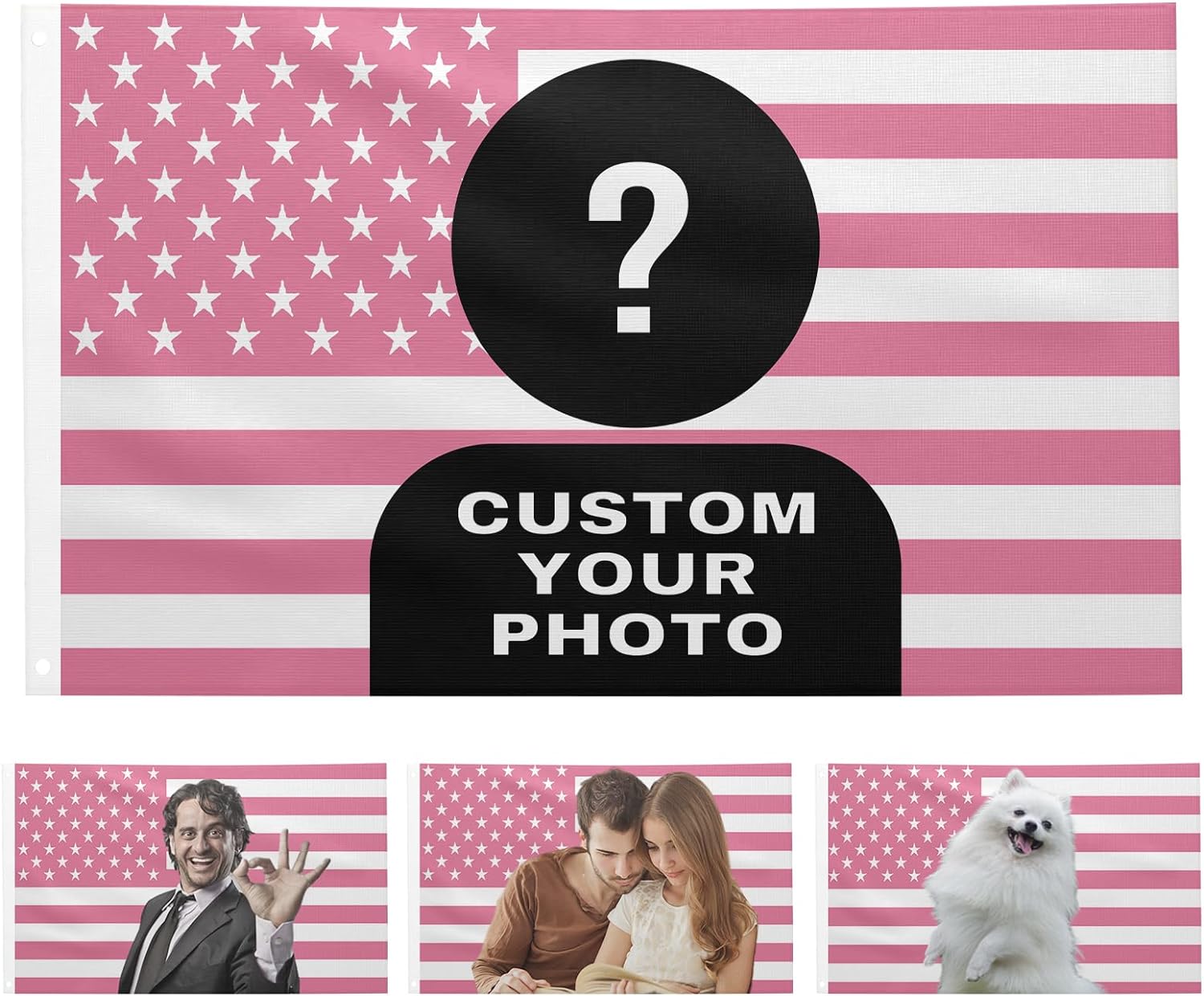 Amazon.com : Custom Pink American Flag - Personalized 3x5 Ft Flag With ...