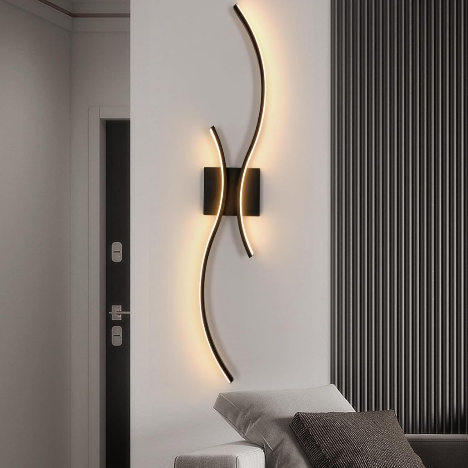 Comely LED Wandleuchte Innen Moderne, 27 W Kreative Lange Linie ...