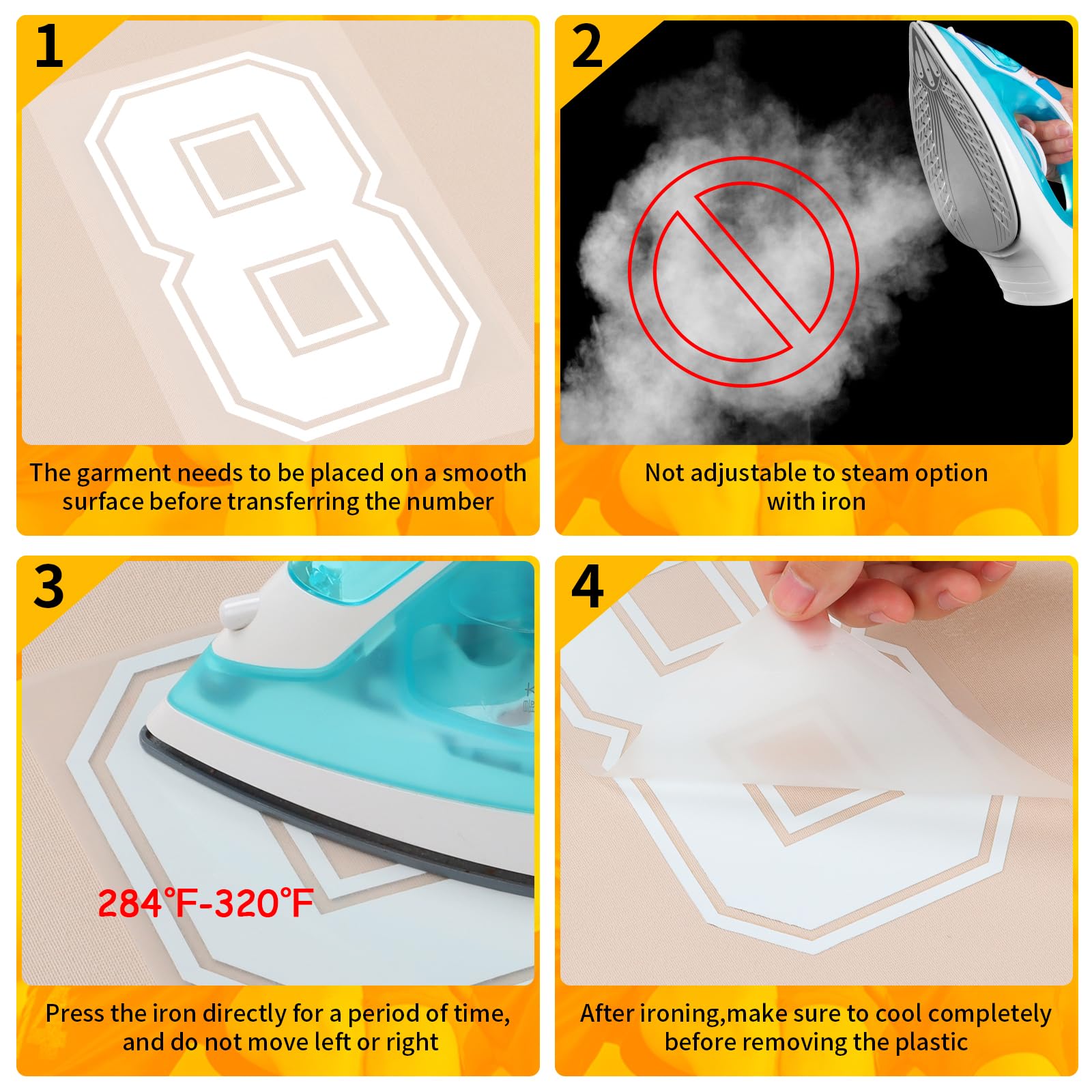 Snapklik.com : 44 Pieces Iron On Numbers, Jersey Heat Transfer Numbers ...