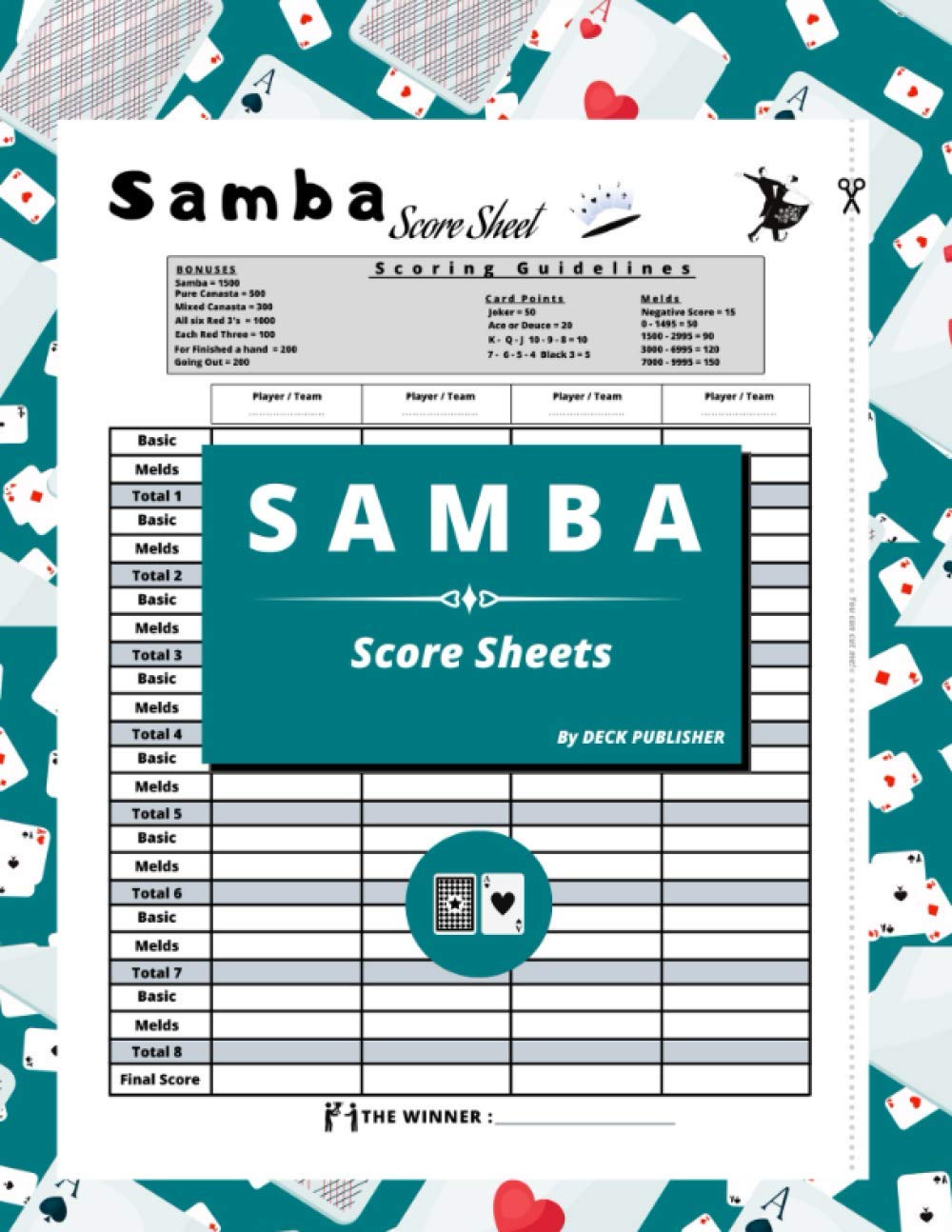Samba Score Sheet: 100 Scorekeeping to Easily Keep Track of All scores ...