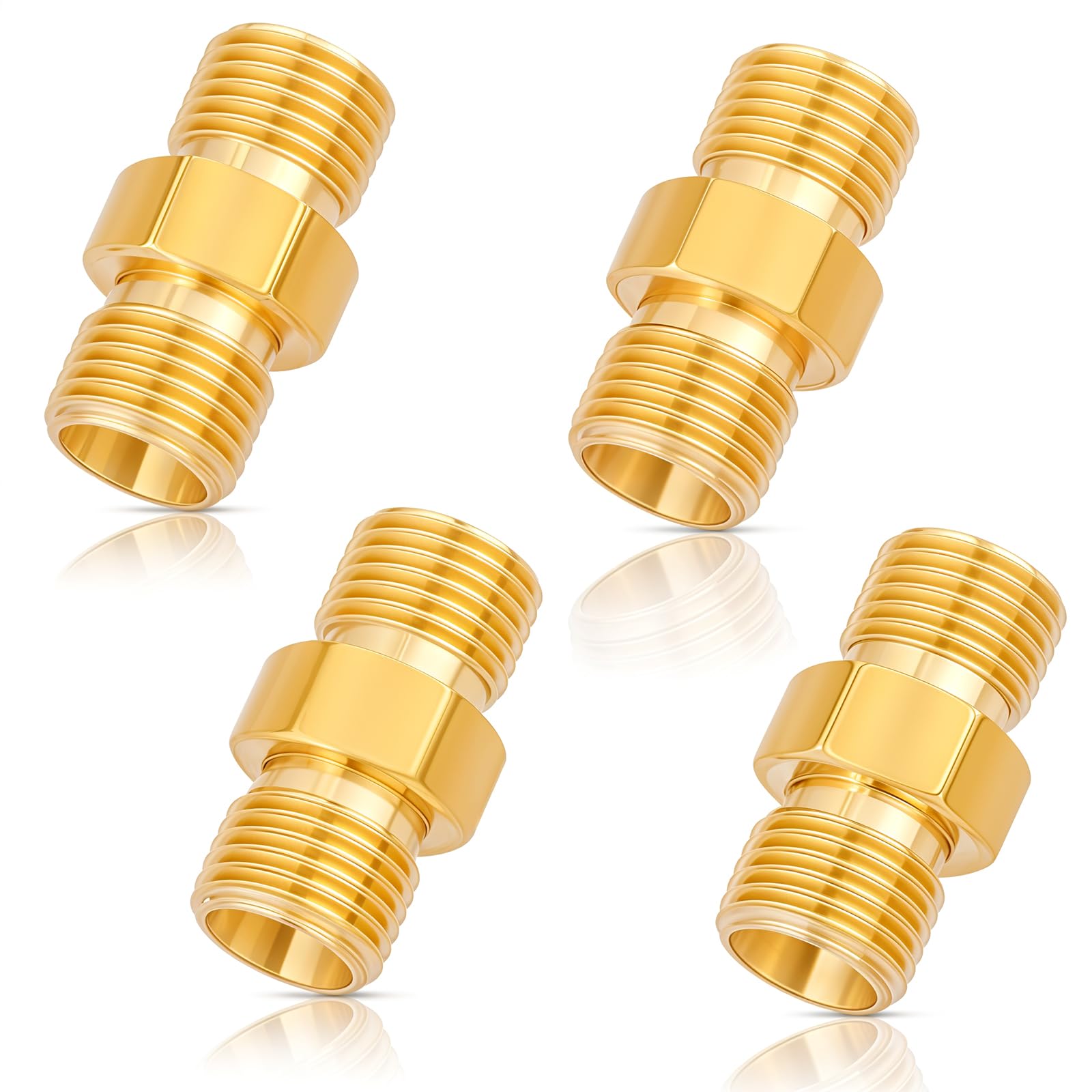 4 Pack Welding Hose Coupler Adapter Set 9/16"-18 LH&RH Torch Hose ...