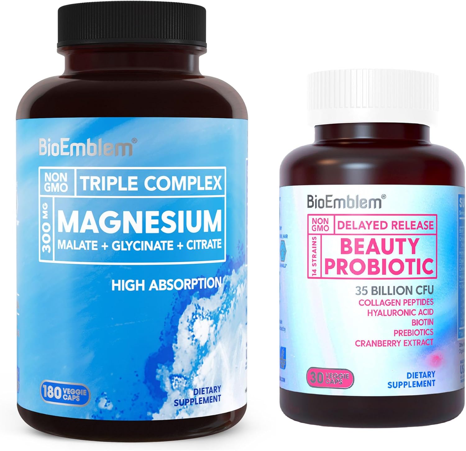 Amazon.com: BioEmblem Triple Magnesium Complex Beauty Probiotics for ...