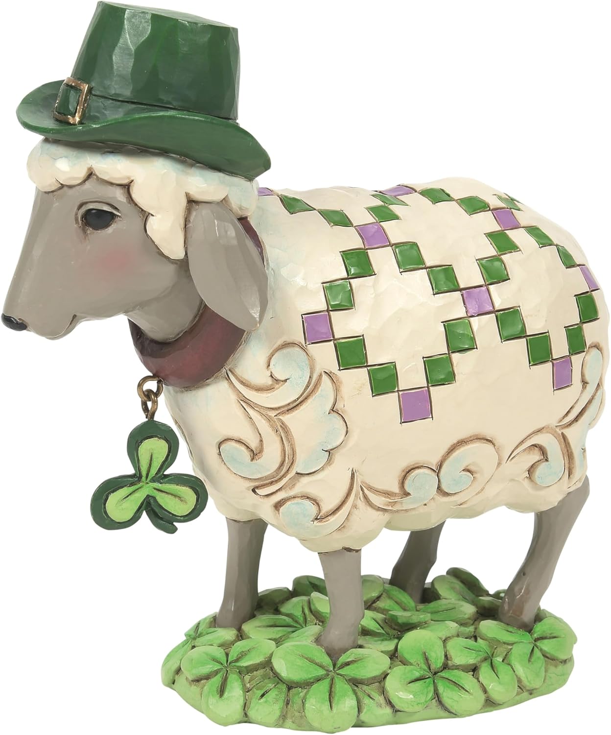 Amazon.com: Enesco Jim Shore Heartwood Creek Irish Sheep in a Clover ...