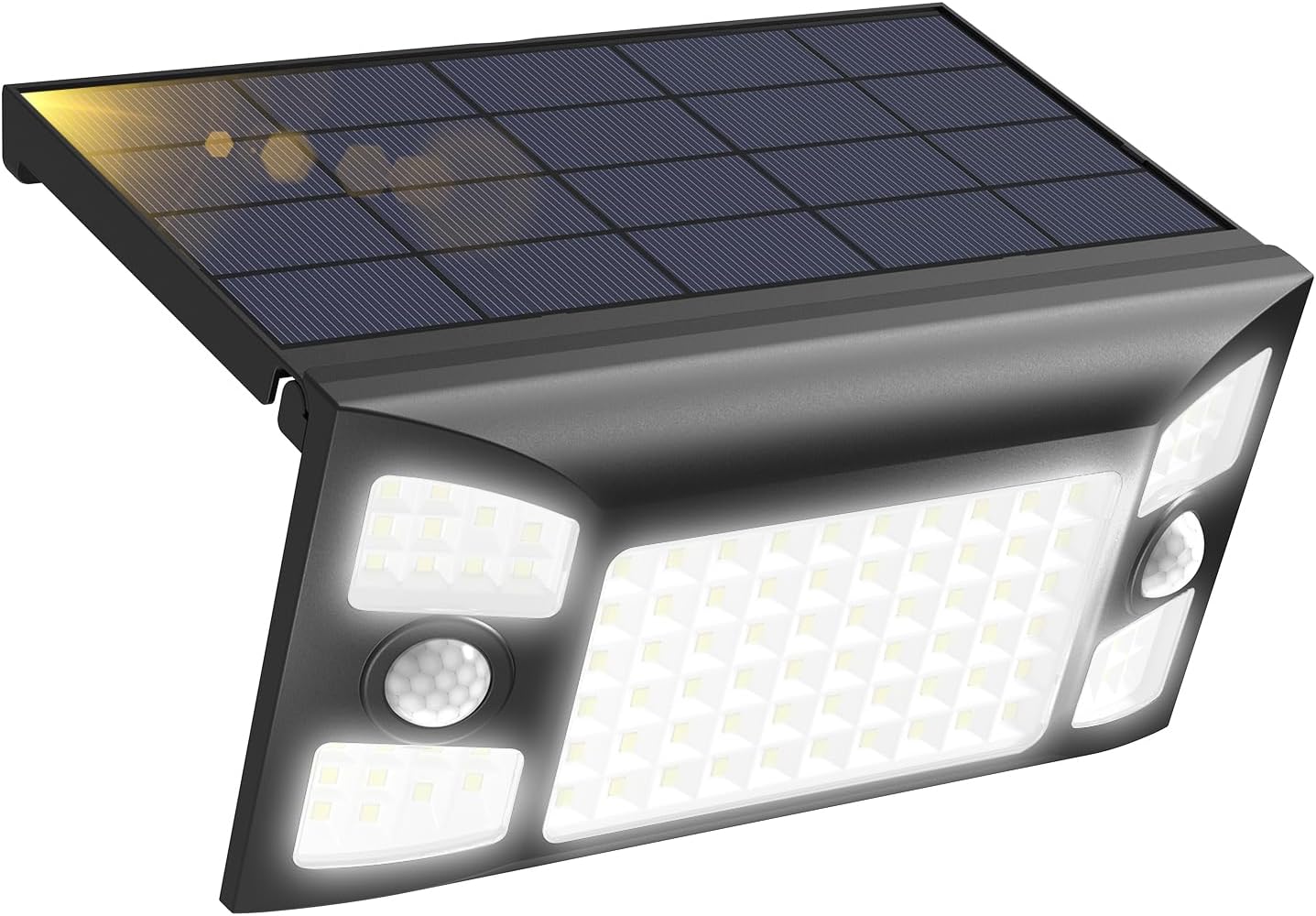 intelamp LED Folding Motion Outdoor Solar Lights 4000mAh 1300LM,Dual ...