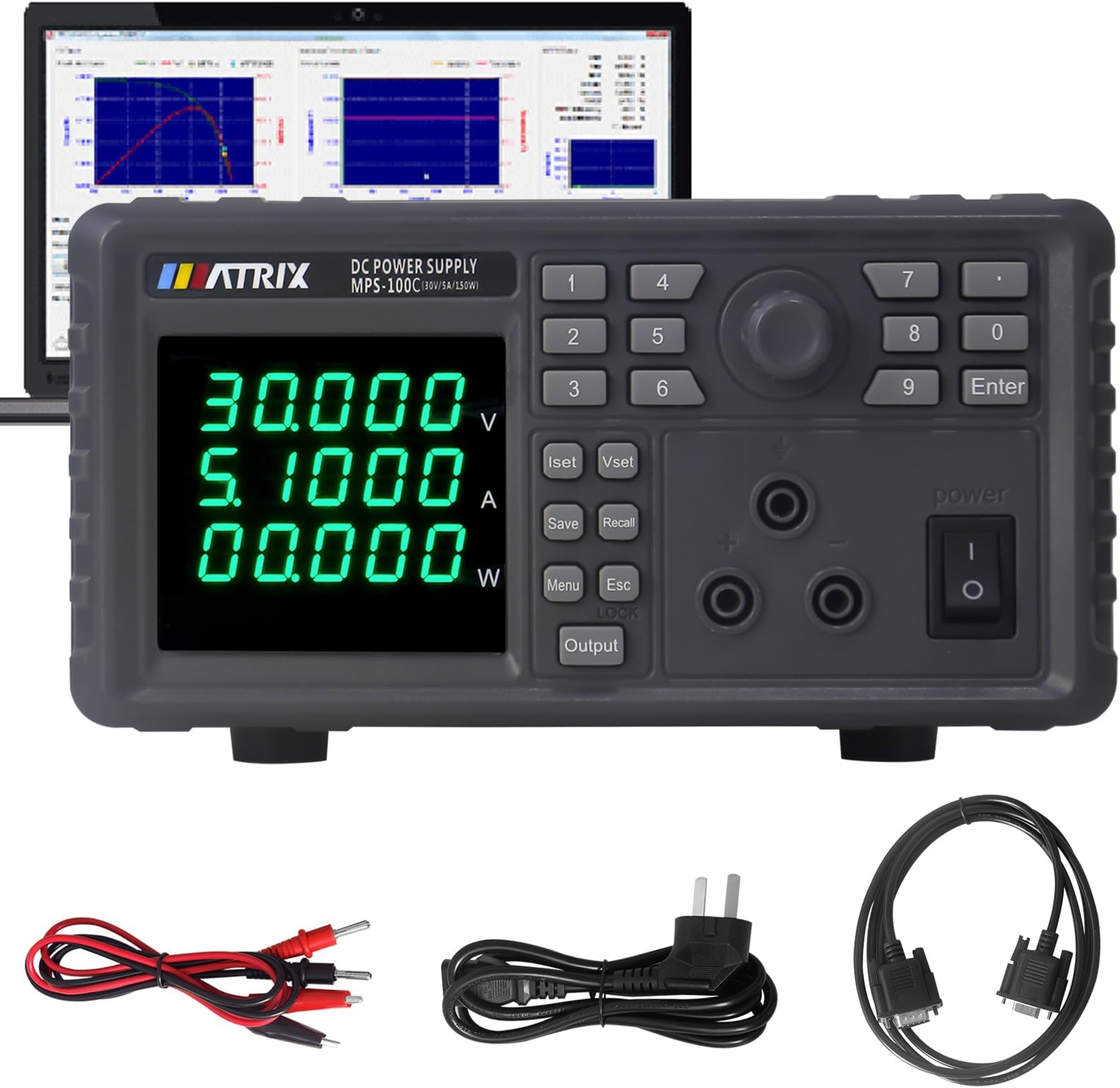 Amazon.com: MATRIX DC Power Supply Variable 30V 5A with RS-232/485 ...