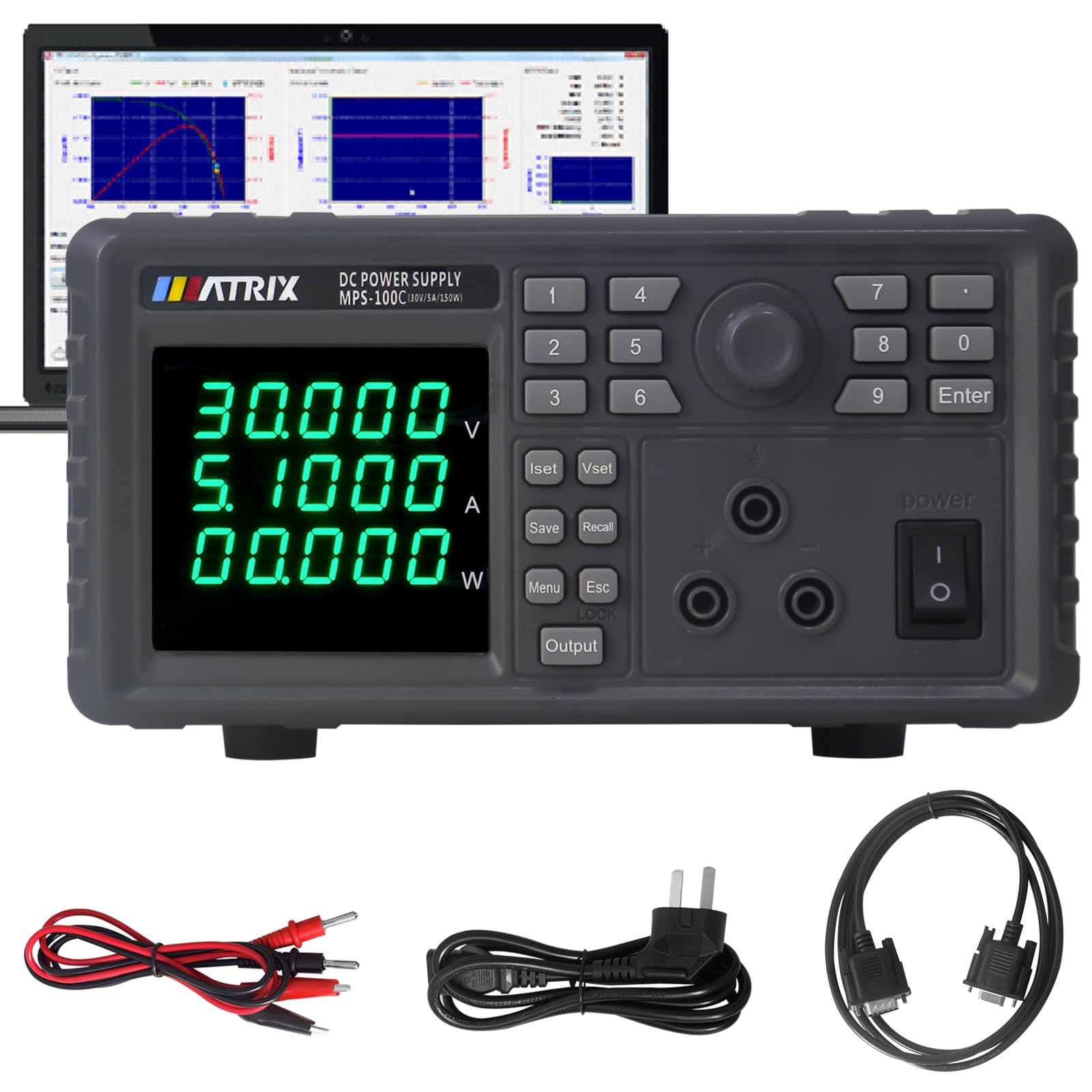 Amazon.com: MATRIX DC Power Supply Variable 30V 5A with RS-232/485 ...