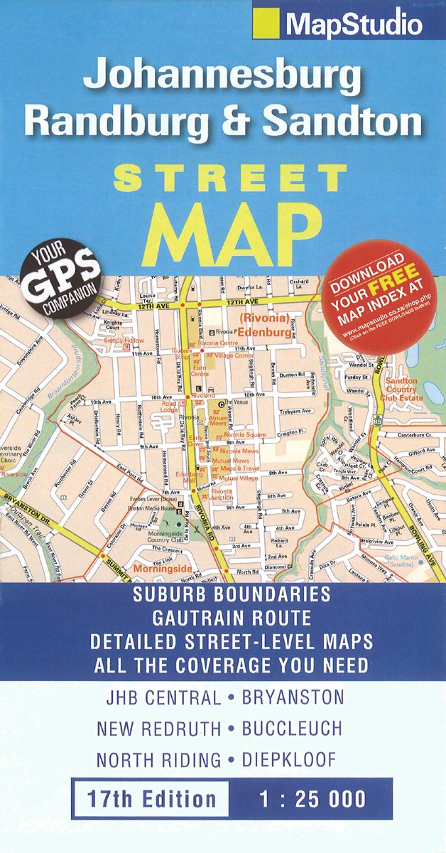 Johannesburg / Randburg / Sandton ~ Map Studio (Tourist Street Map ...