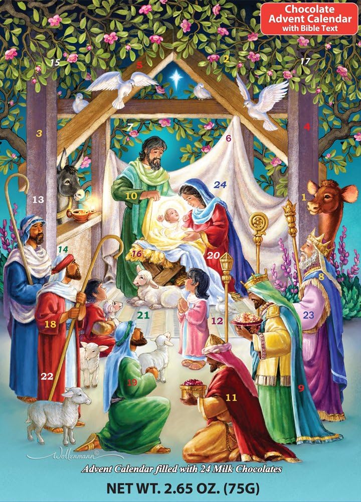 Amazon.com: Alleluia Chocolate Advent Calendar (Countdown to Christmas ...