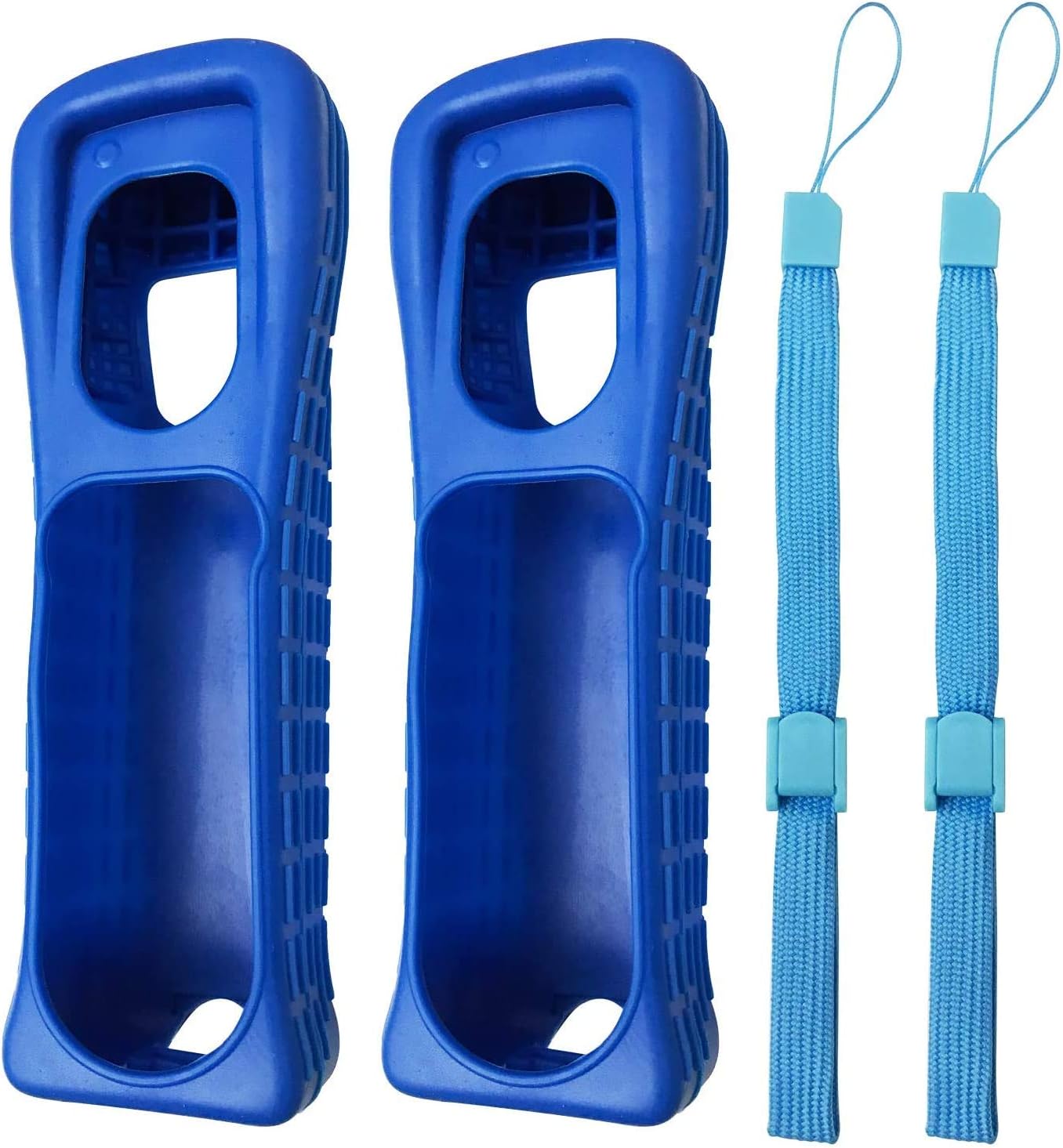 Amazon.com: 2 x Silicone Skin Case Cover with Wrist Strap for Wii ...