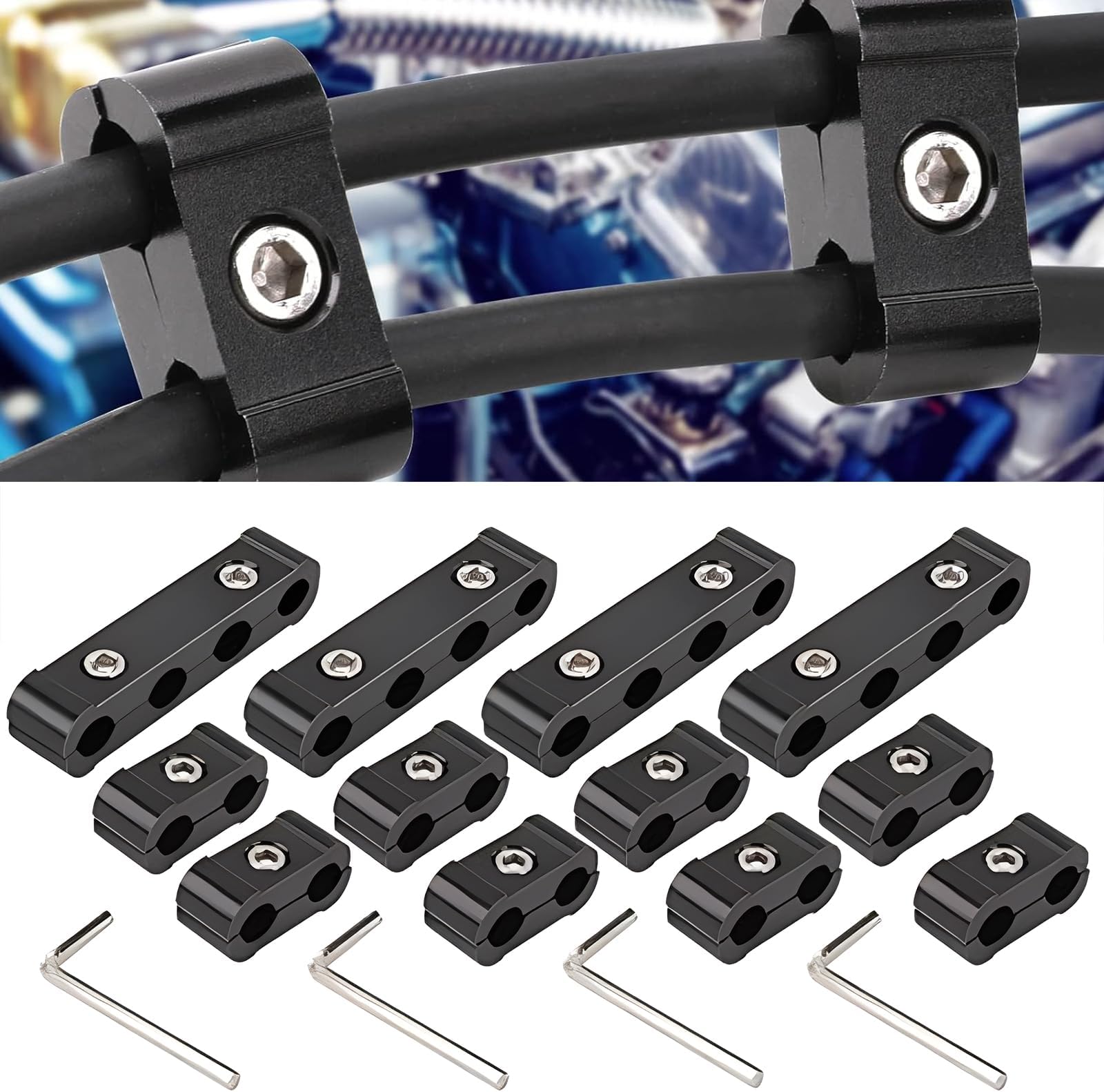 Amazon.com: UGSHY 12 PCS Car Engine Spark Plug Wire Separator, Alloy ...