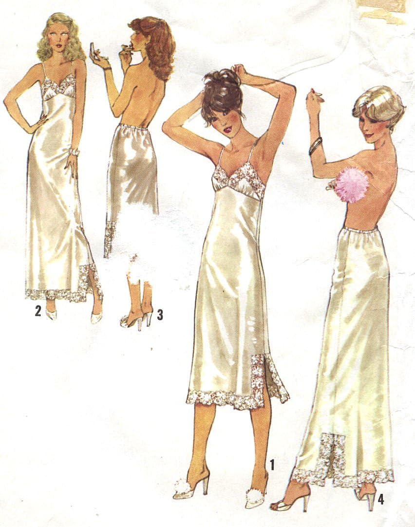 Amazon.com: Simplicity vintage sewing pattern 8862 slips and half-slips ...