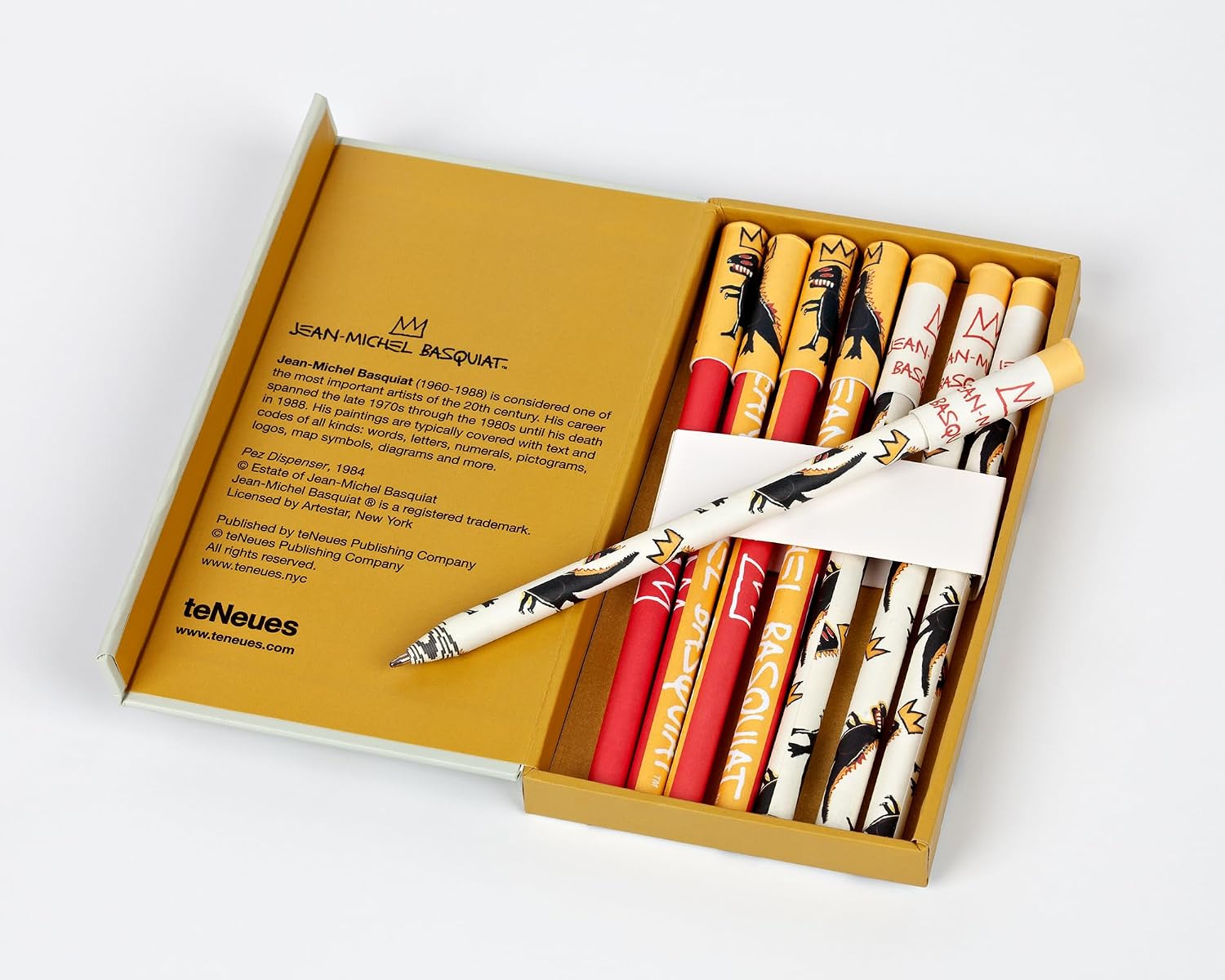 teNeues - 8-Pen Set: Pez Dispenser Jean-Michel Basquiat, 8 Ballpoint ...