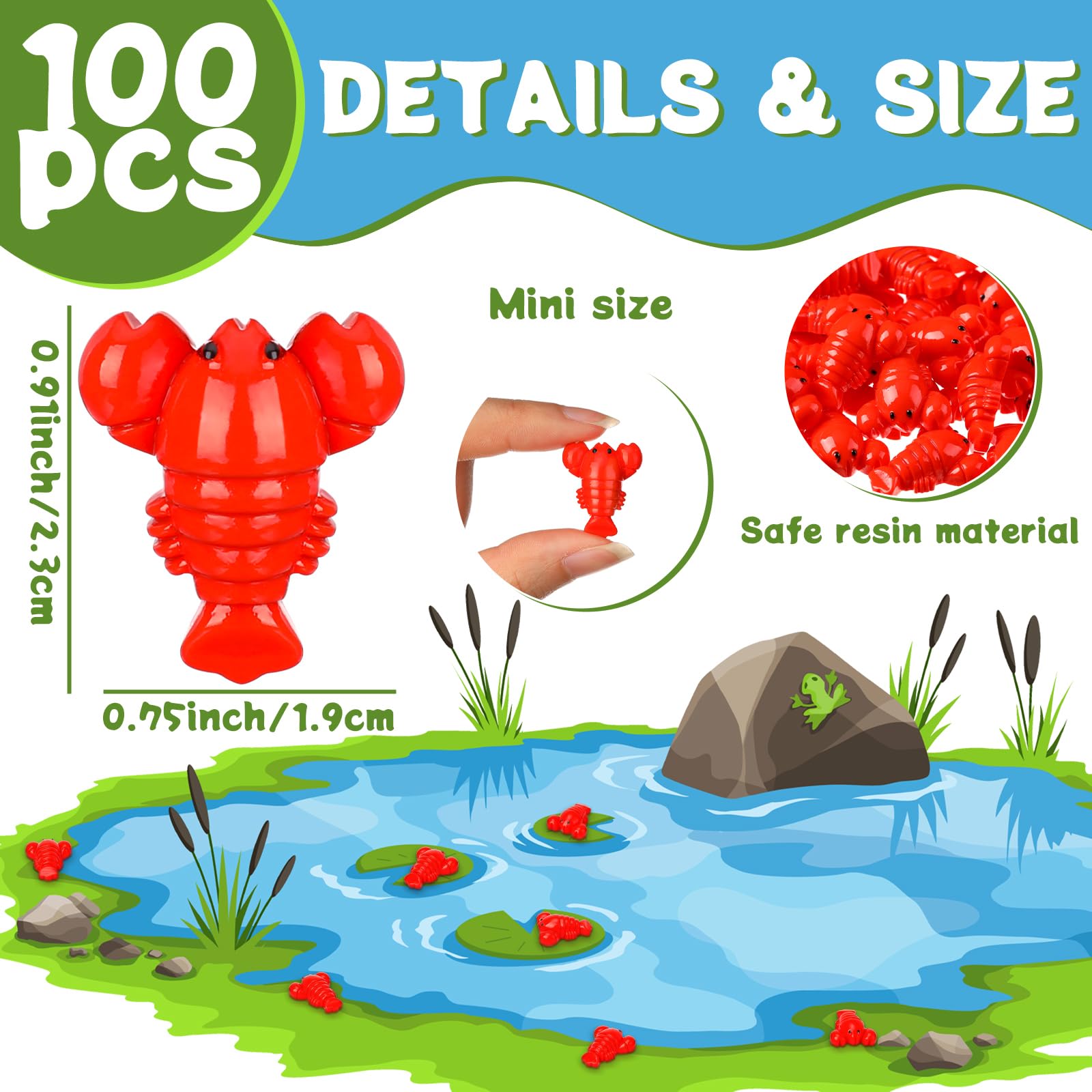 Crab Toy 20 Pcs Mini Lobster Toy Crawfish Boil Party Supplies Soft ...