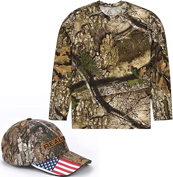 Amazon.com: Realtree APX Camouflage Long Sleeve Shirt with Realtree APX ...