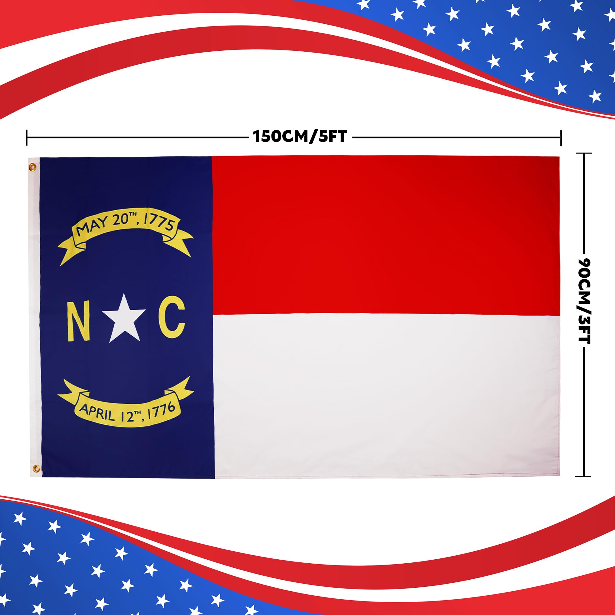 Bandeira Da Carolina Do Norte 92 Bandeira Do Estado Da Carolina Do