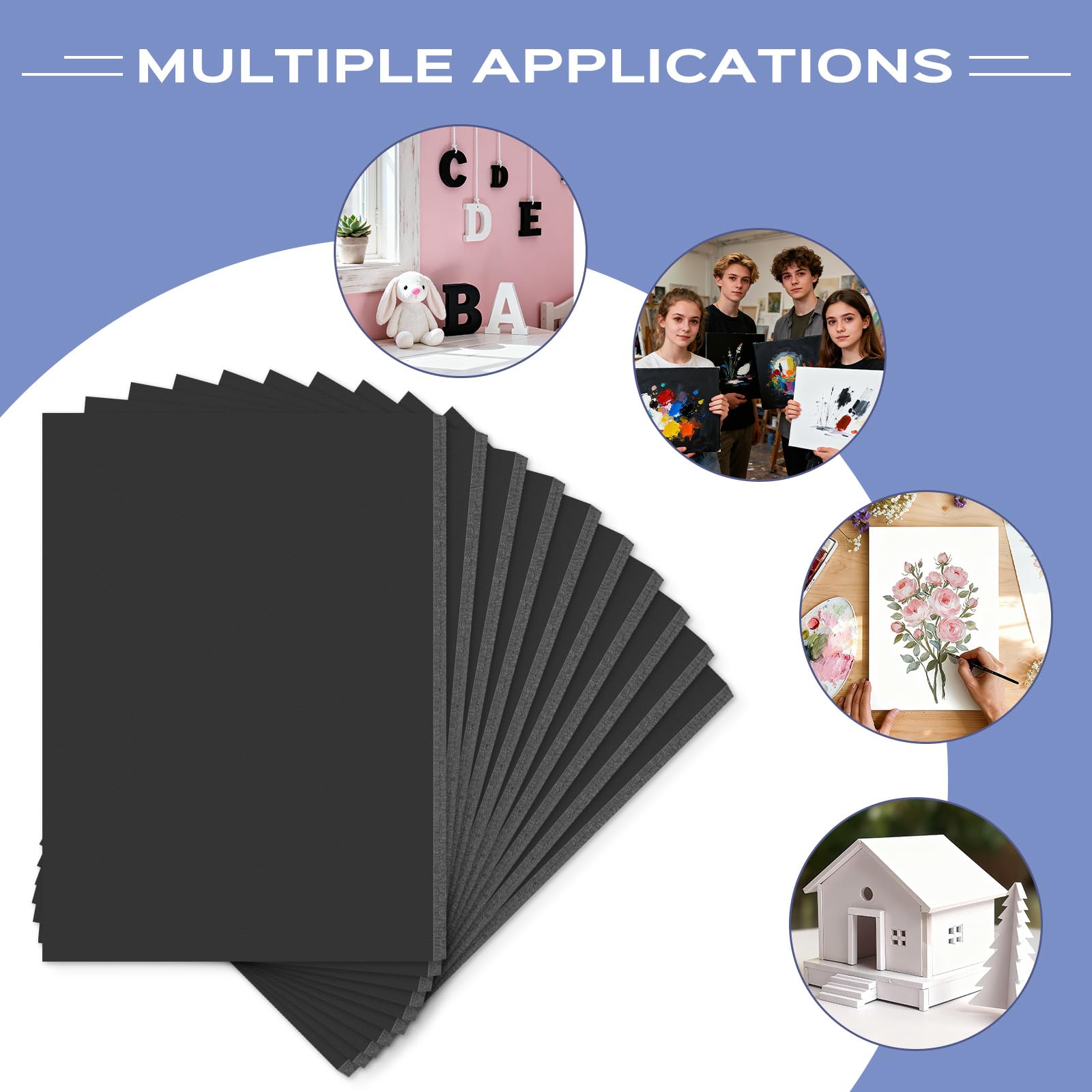 Mount Board Golden State Art 25 Pack 8x10 Foam Boards 3/16Inch ...