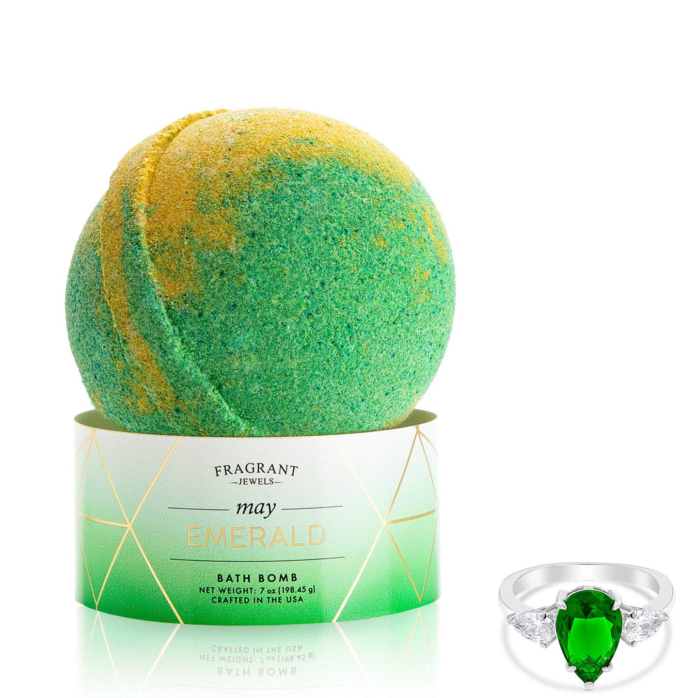 Amazon.com : Fragrant Jewels Emerald May Birthstone Bath Bomb with ...