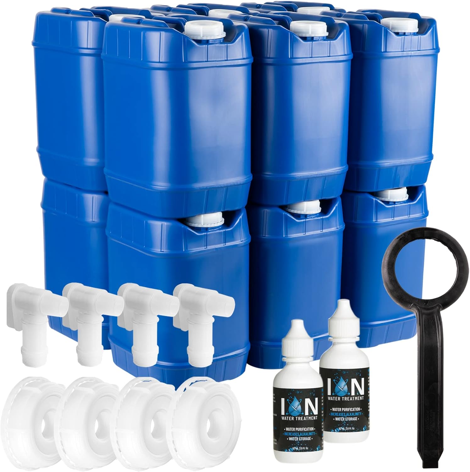 Amazon.com : Saratoga Farms 5-Gallon Stackable Water Storage Containers ...