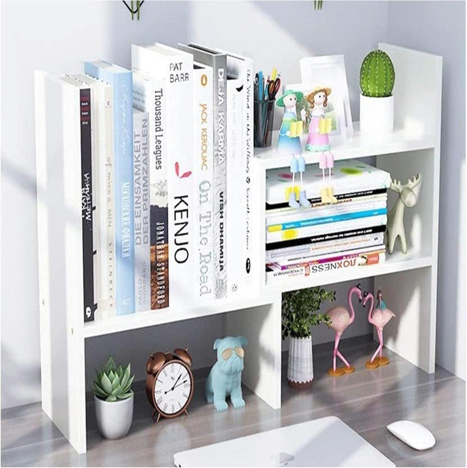 Amazon.com: ZUMAHA Storage Shelf Desktop Bookshelf Expandable Bookshelf ...