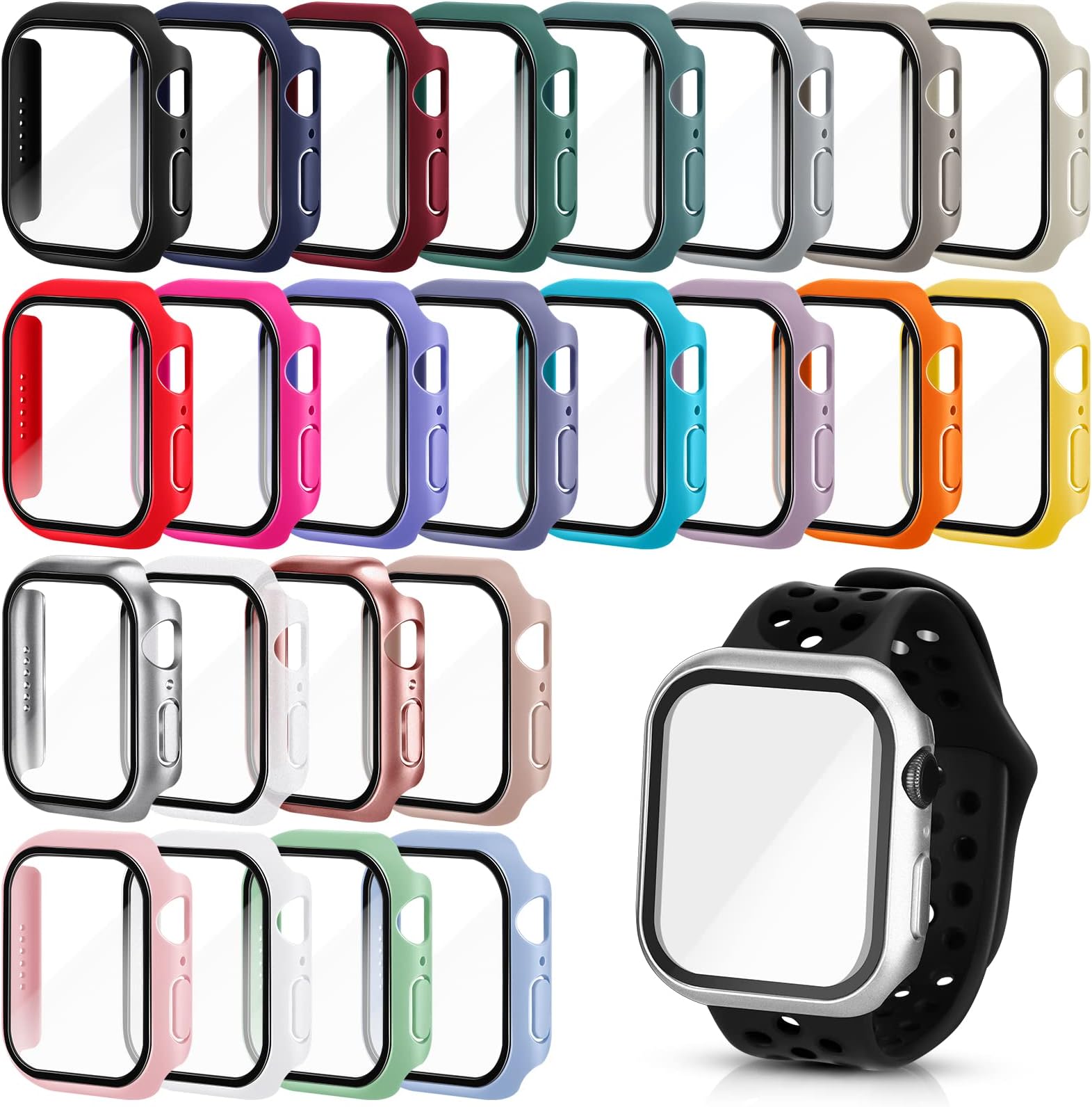 Amazon.com: Kingdder 24 Pcs Smartwatch Screen Protector with Tempered ...