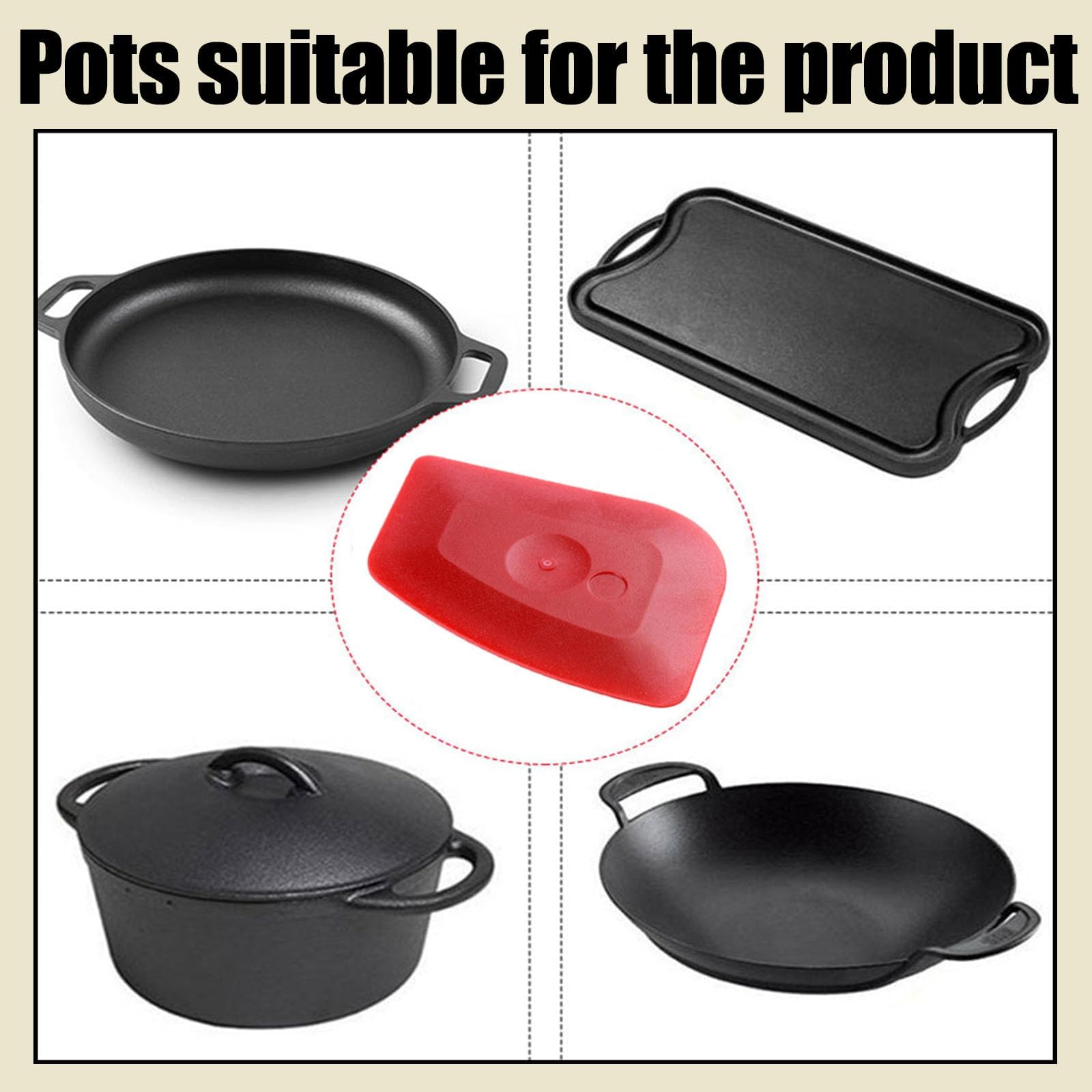 Dish Scraper Tool Snapklik.co : Pan Scrapers Set, 3Pack Cast Iron The ...