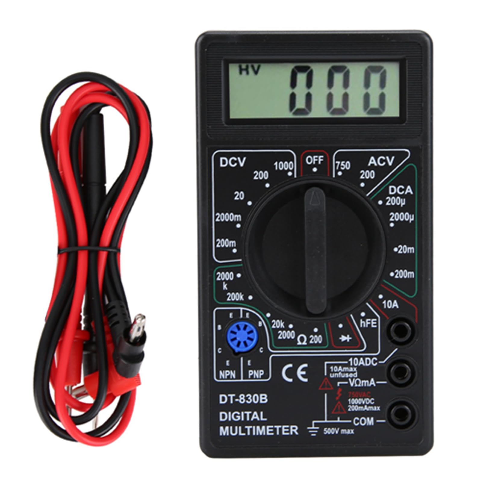 830B Digital Multimeter Voltmeter Multifunctional Portable Ammeter ...