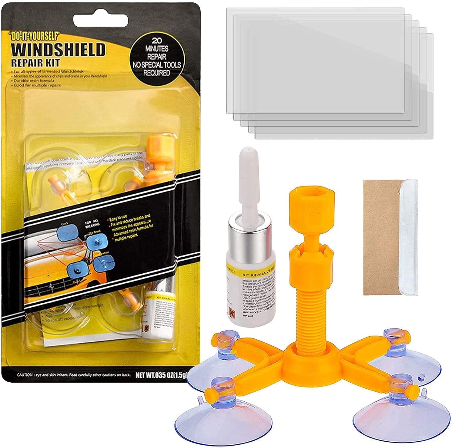 Ostin Auto Windshield Repair Kit, Do it Yourself Windshield Tool with ...