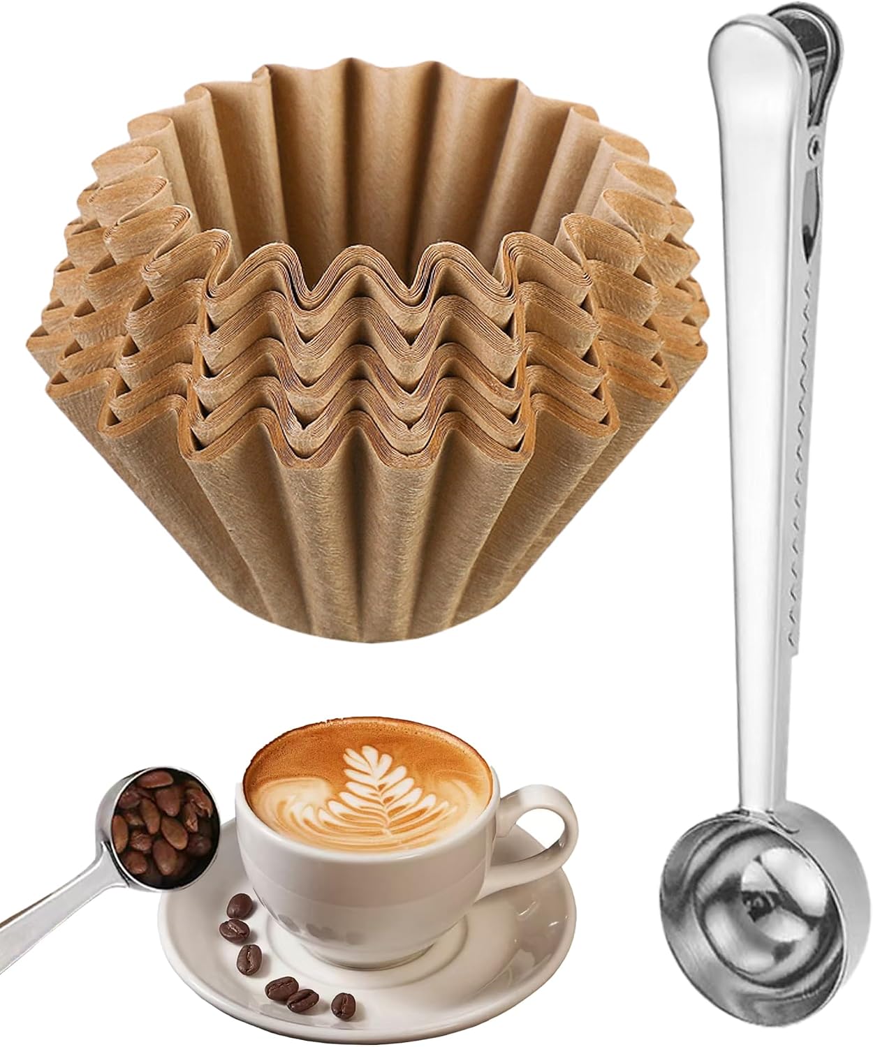 Amazon.com: Srzllxfc 100 Pcs Unbleached Coffee Filters for 1-2 Cup ...