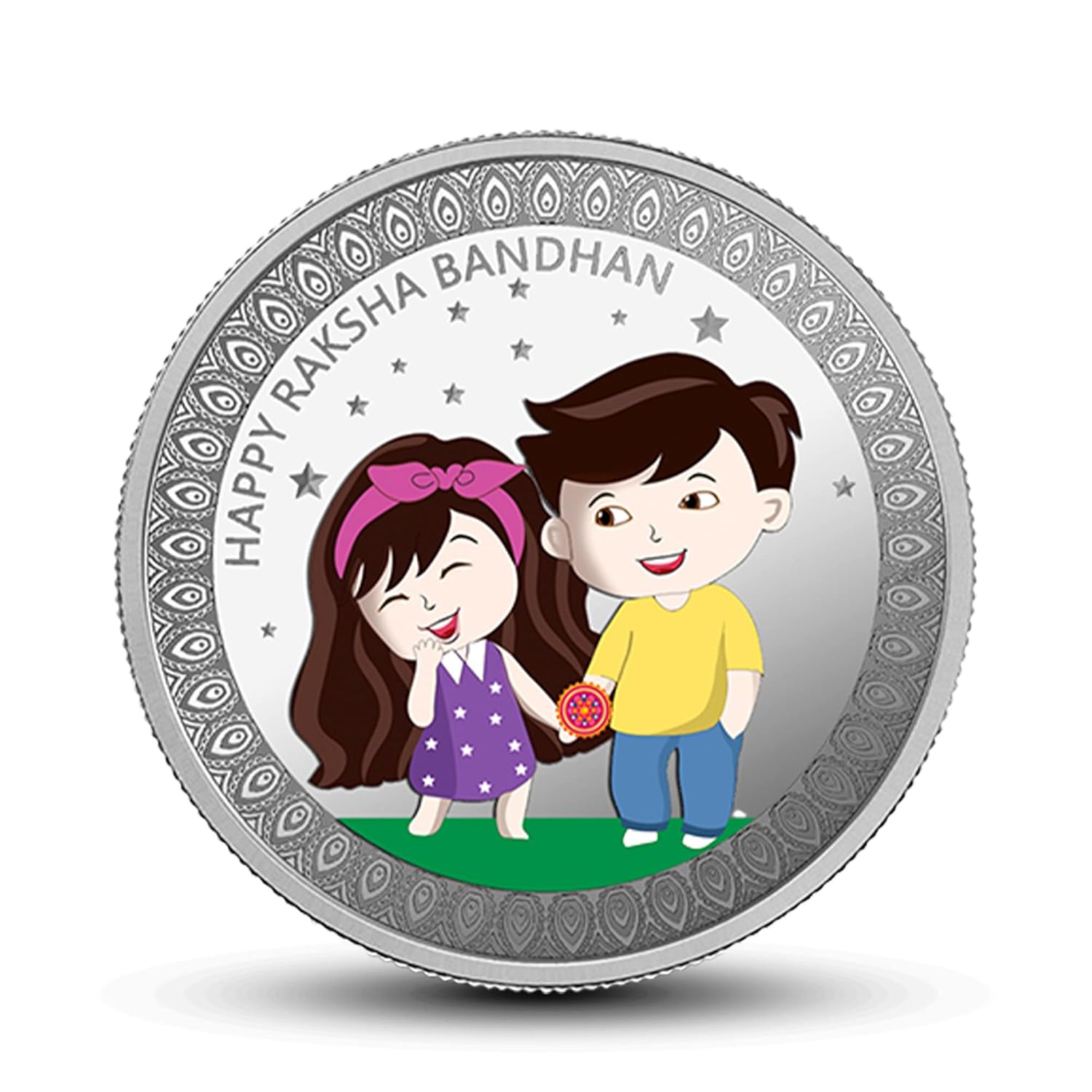 MMTC-PAMP Raksha Bandhan Rakhi, 24k (999.9) 20 gram Silver Coin ...