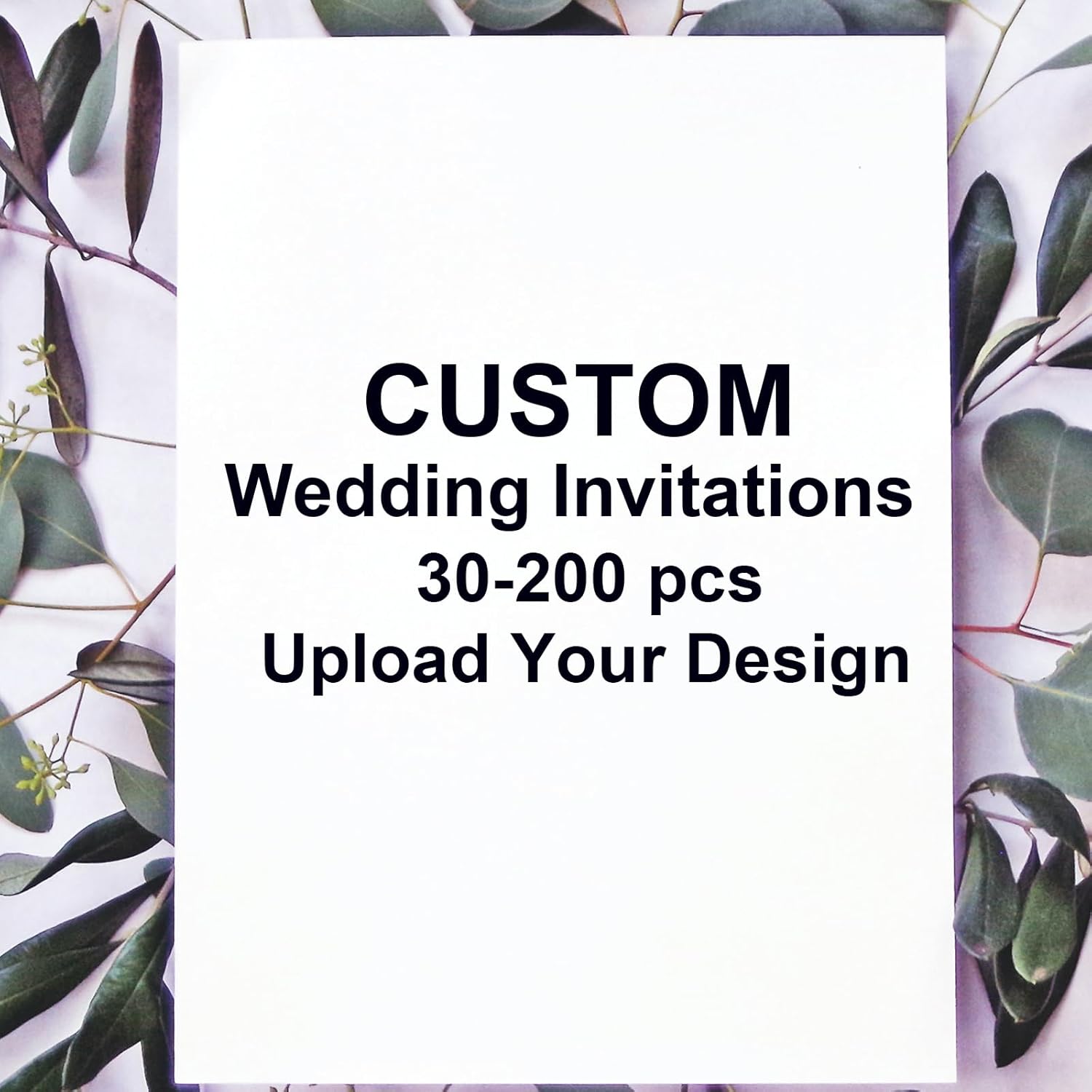 Amazon.com : YinDL Custom Wedding Invitations, Personalized Flat ...