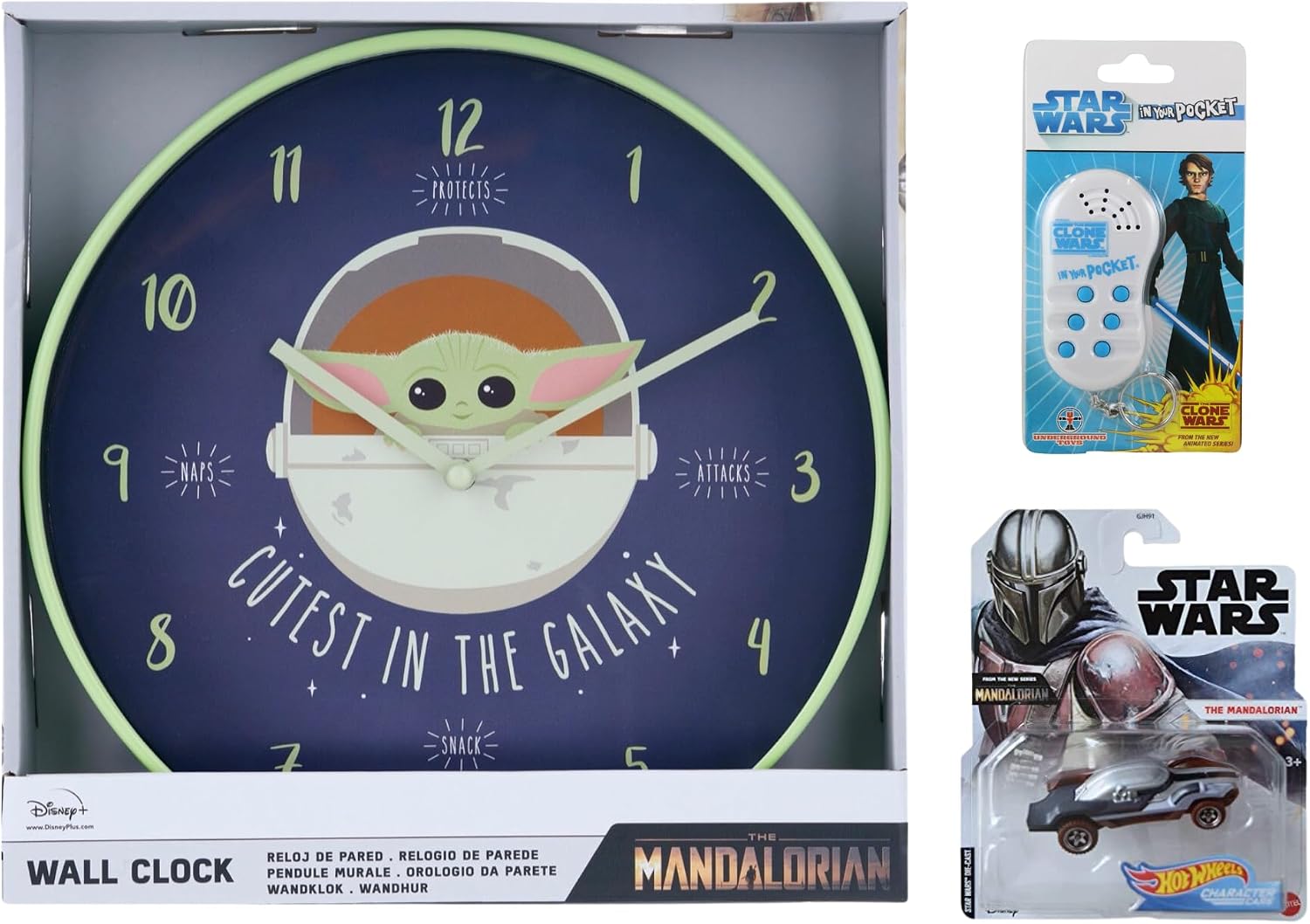Toptoys2u Bargain Bundles Star Wars The Child Wall Clock, Clone Wars ...
