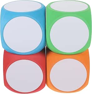 Amazon.com: SEWACC 4pcs Dry Erase Blocks Foam Blank Dice Write On Dry ...