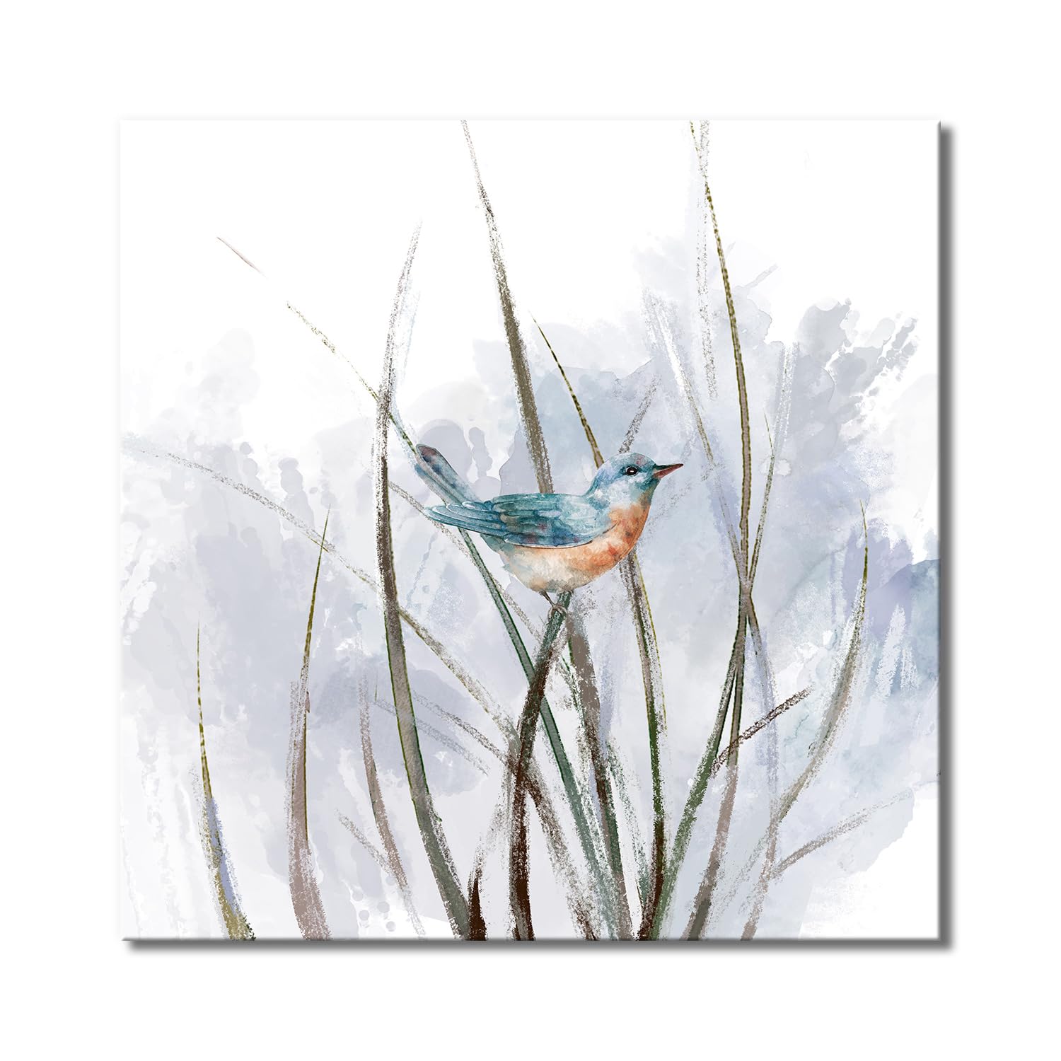 Bird Wall Art Decor Painting Pictures Print On Canvas, the Blue Bird ...