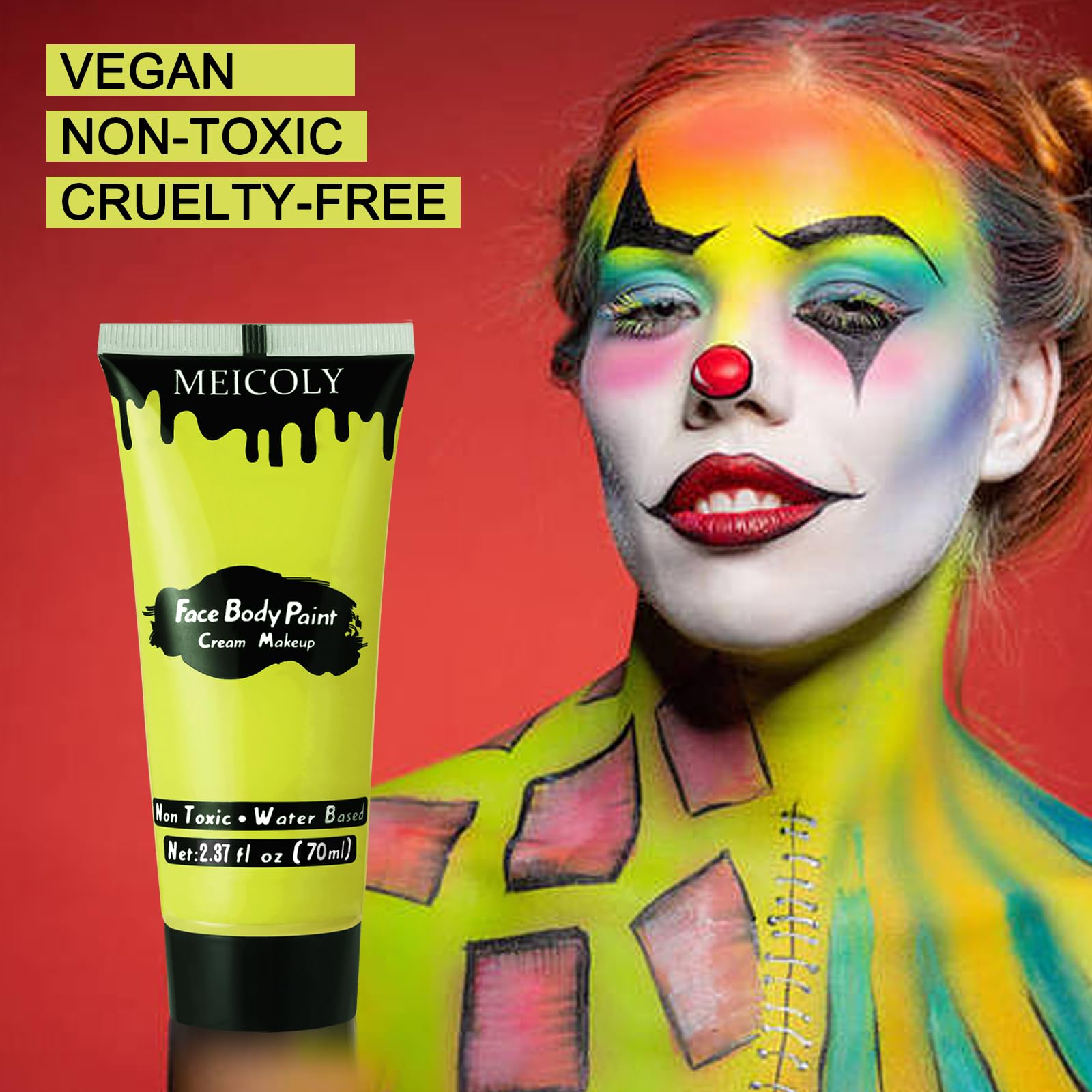 Snapklik.com : Ogre Green Face Body Paint,2.37OZ Large Tube Cream Water ...