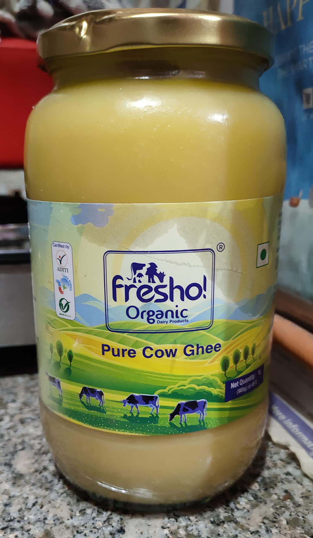 Fresho Organic Cow Desi Ghee/Tuppa 1 L - Organic Desi Ghee : Amazon.in ...