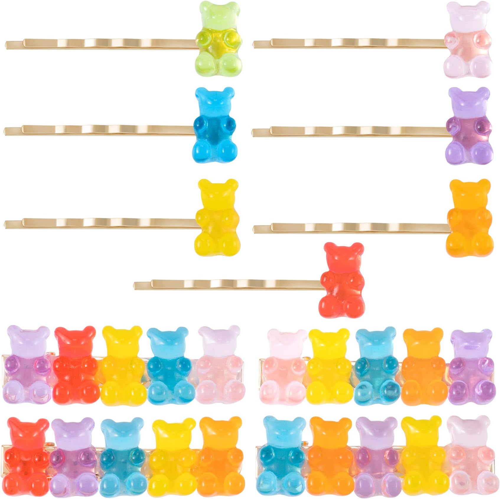 Amazon.com : PAGOW 4 Pcs Candy Hair Clips Cartoon Gummy Bear Barrettes ...