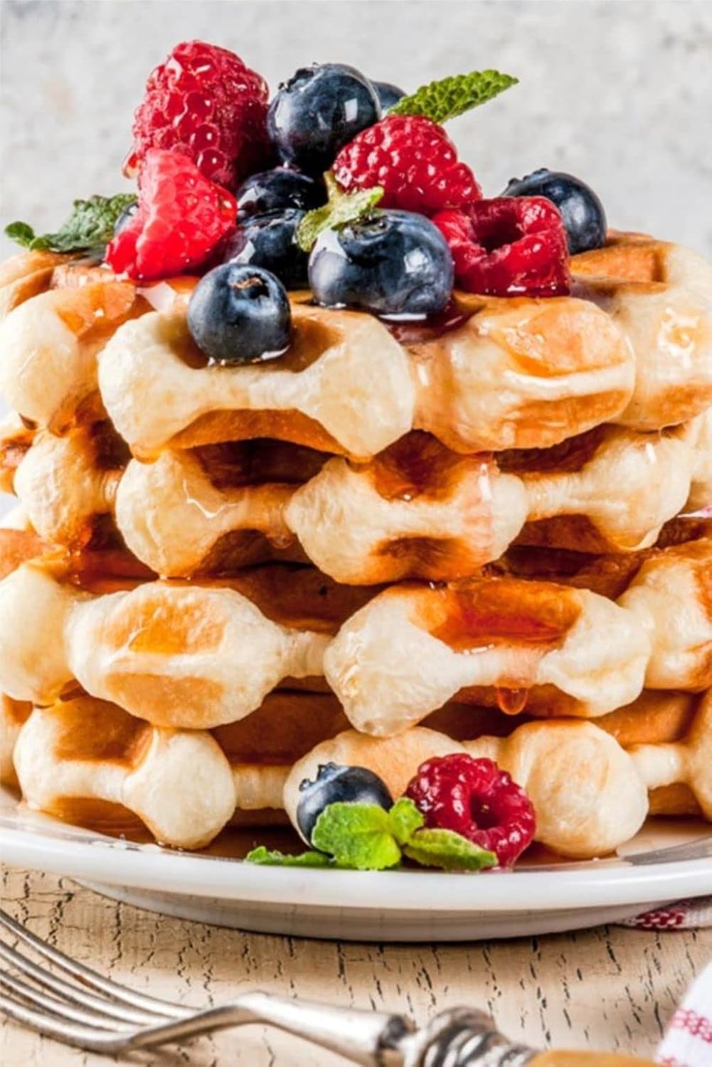 Vegan Belgian Waffle 30x90g, Ready to add your choice of topping. Ready ...