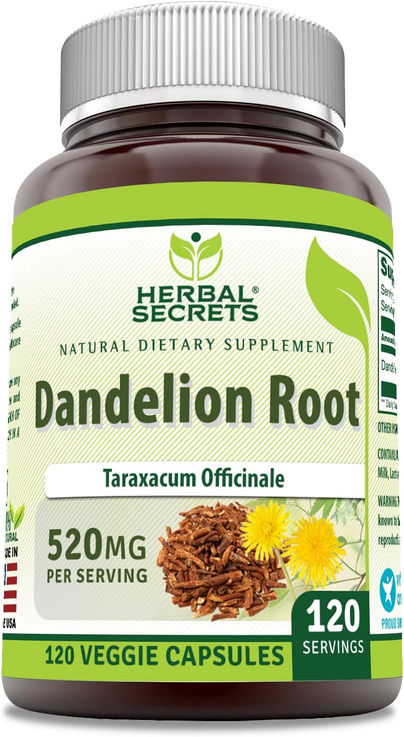 Amazon.com: Herbal Secrets Dandelion Root Supplement | 520 Mg | 120 ...