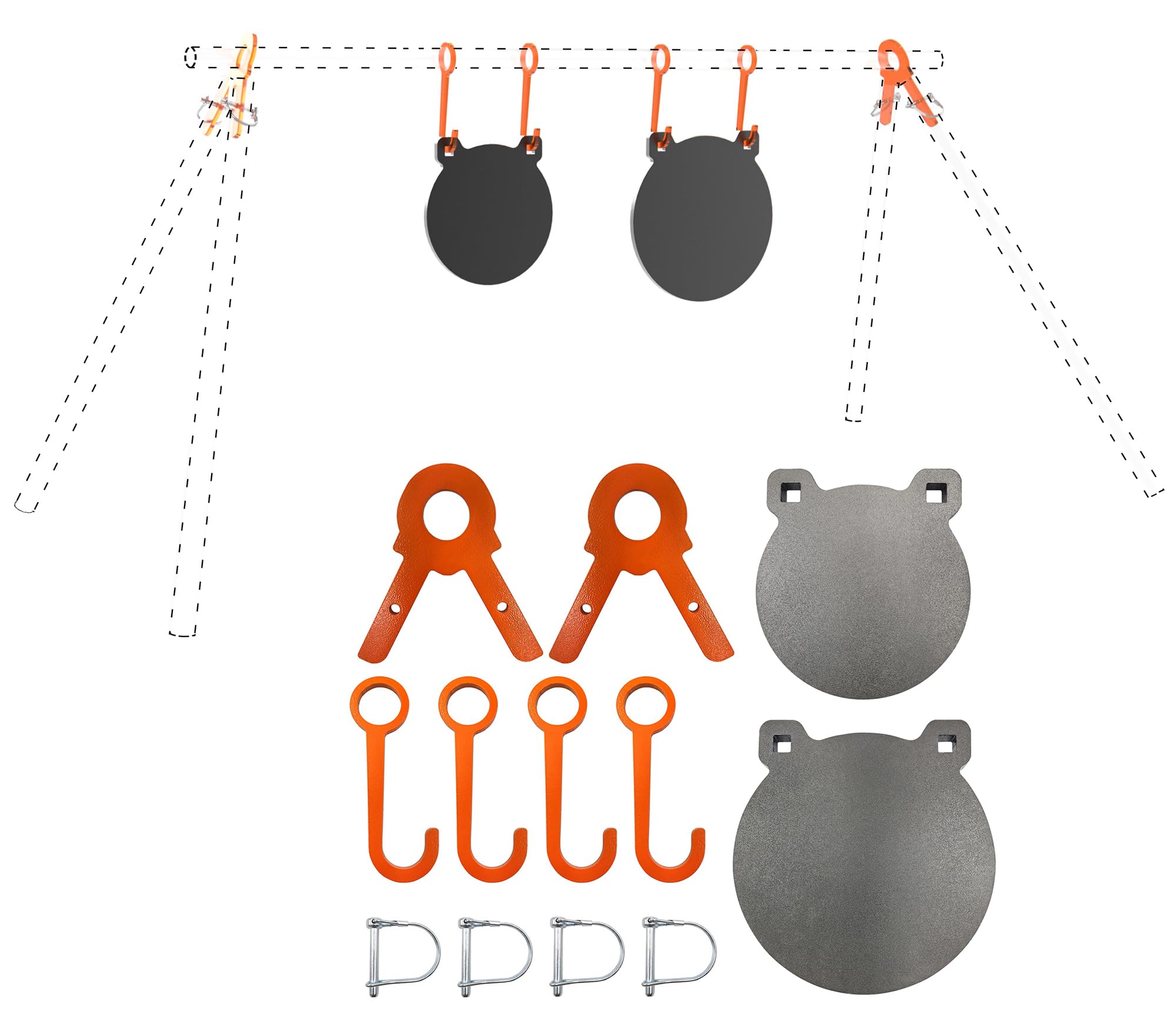 AR500 Steel Shooting Target Stand Hanger | TOAAOT Hang and Hook Target ...