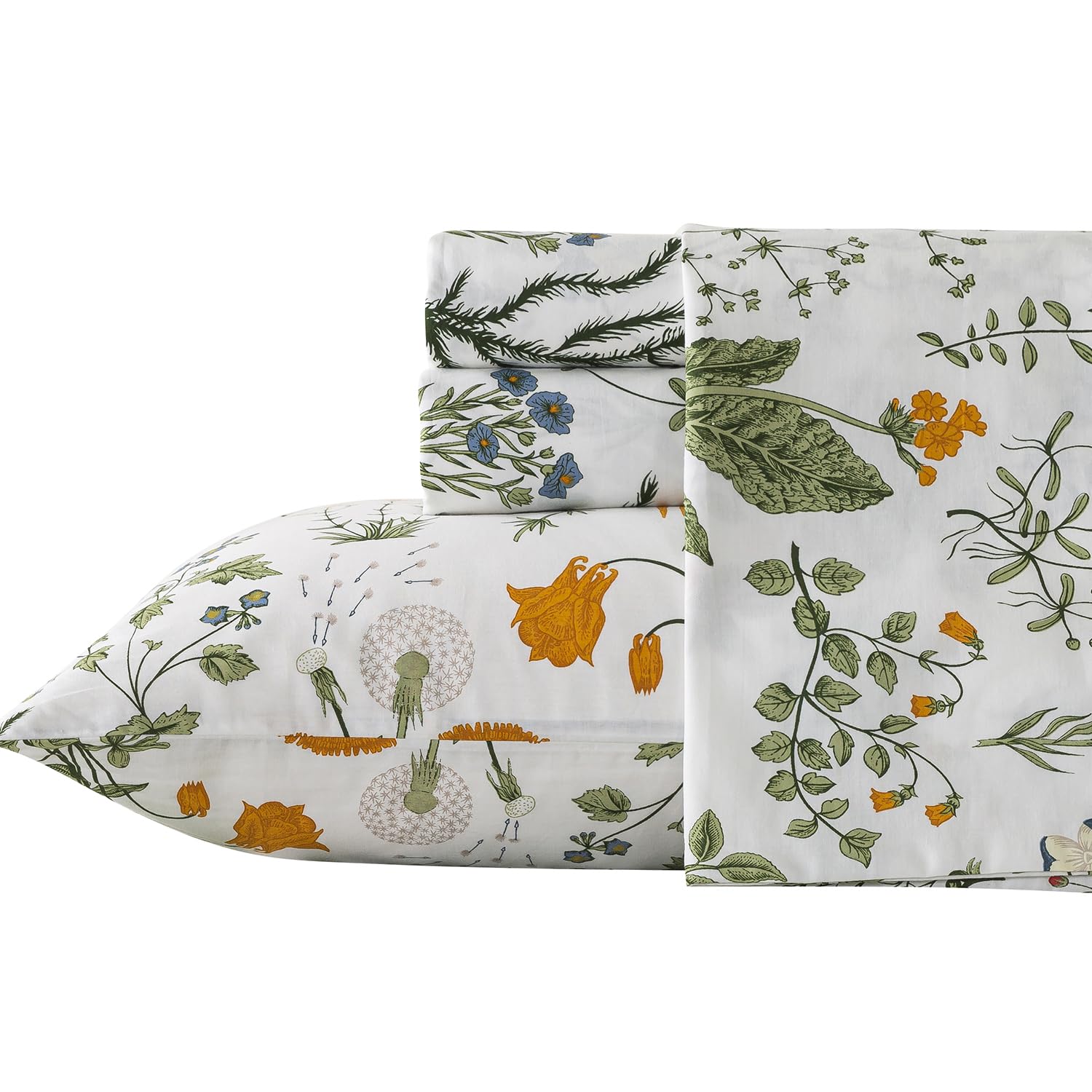 Amazon.com: Zusbest California King Size Sheet Sets 100% Percale Cotton ...