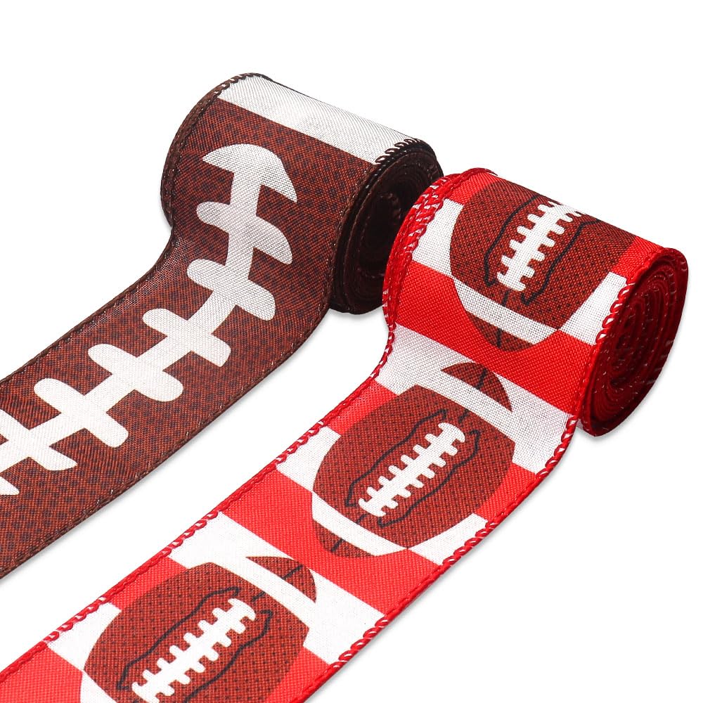 Amazon.com: Estivaux 2 Rolls Football Ribbons for Crafting, Rugby ...