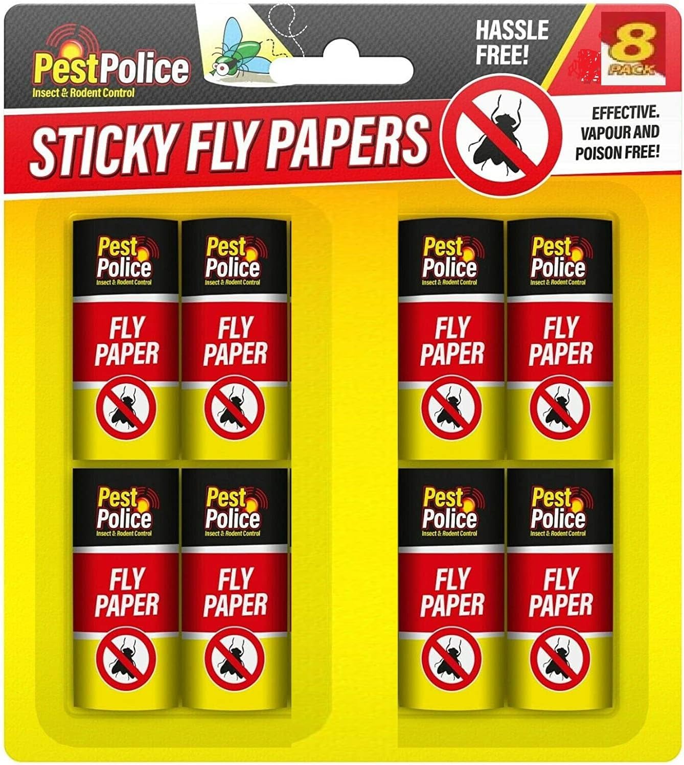 Ultra-Sticky Fly Papers (16-Pack) - Effective Insect Catchers for Home ...